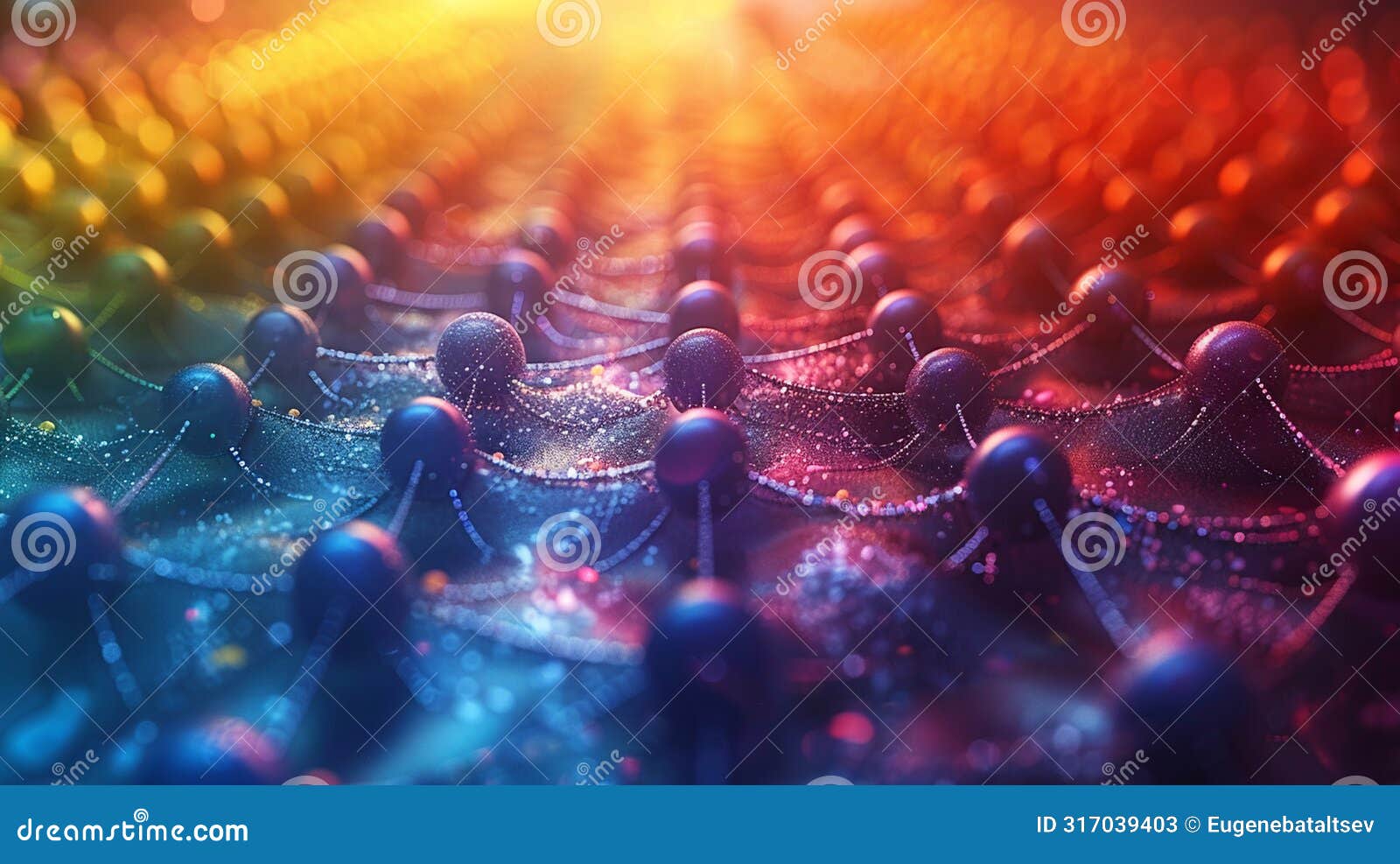 Teamwork Concept Vibrant Abstract Background Interconnected Nodes ...