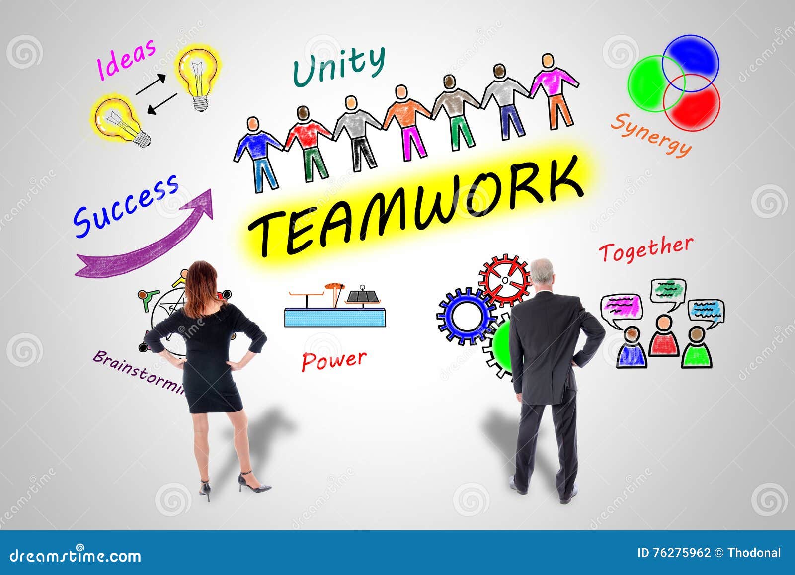 Teamwork Concept Watched by Business People Stock Photo - Image of male ...