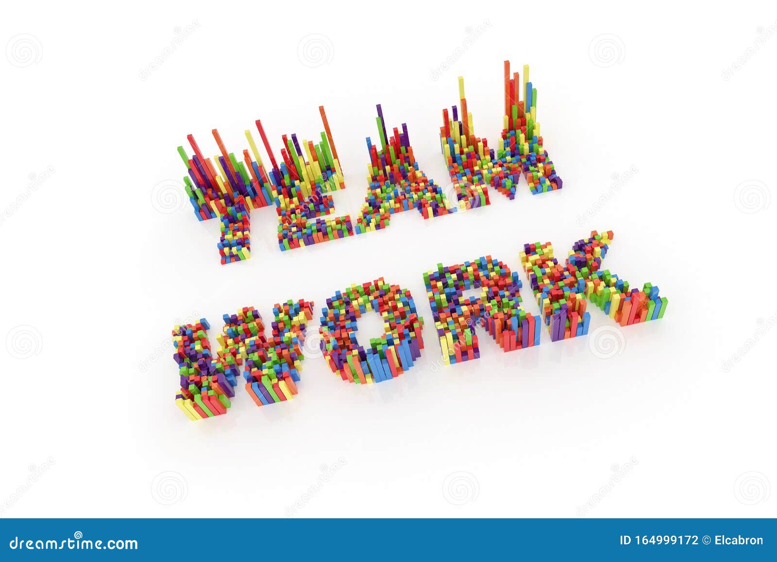 Teamwork Concept on White Background Stock Illustration - Illustration ...