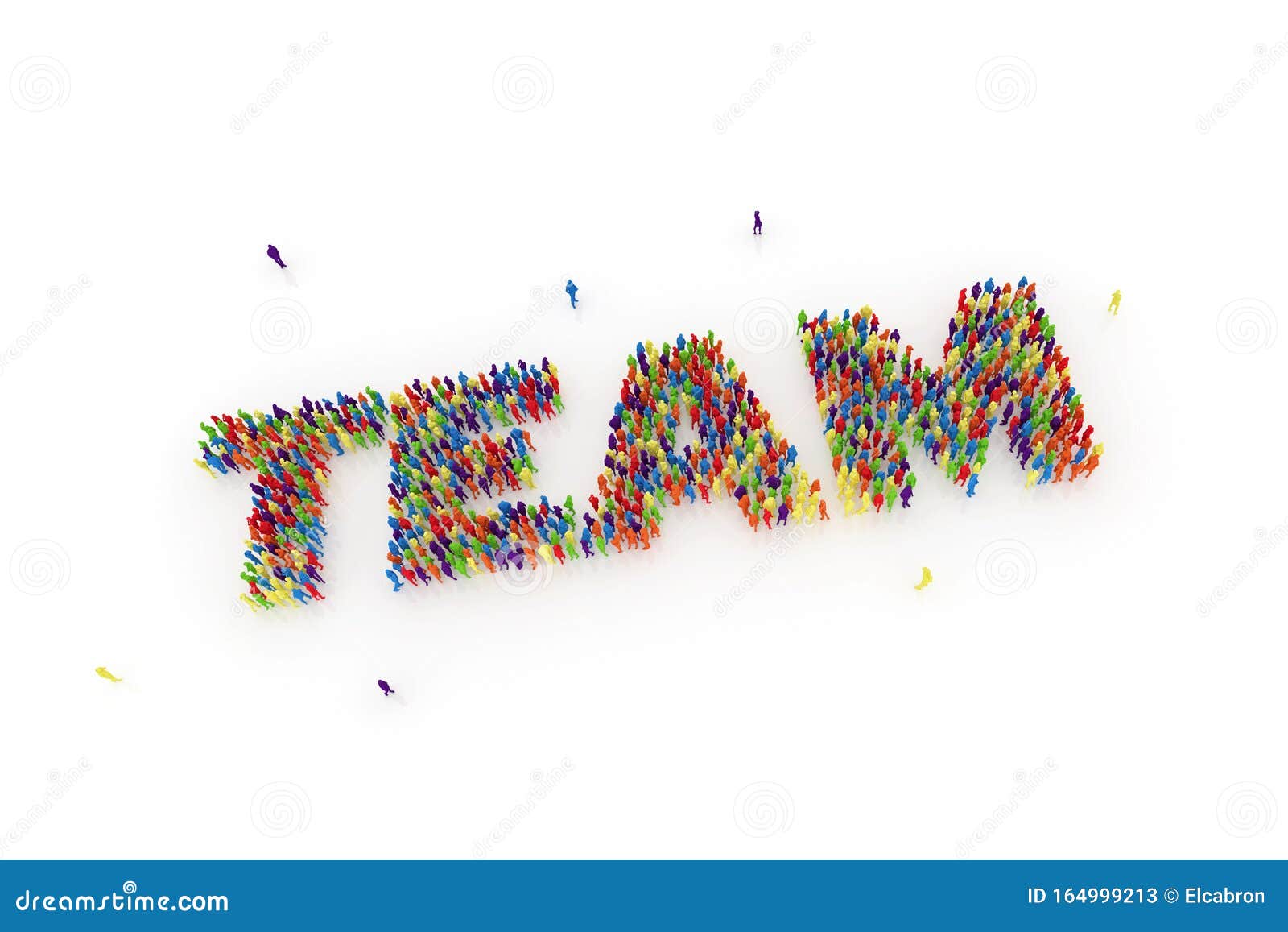Teamwork Concept on White Background Stock Illustration - Illustration ...