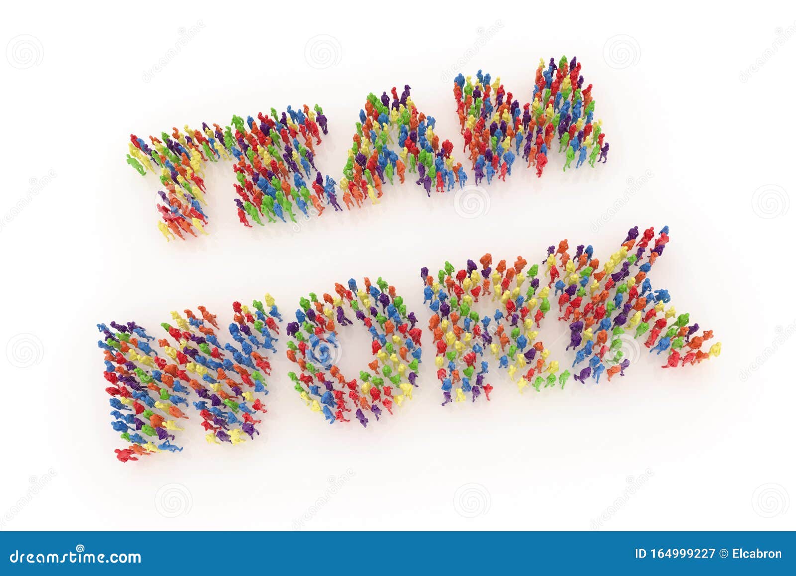 Teamwork Concept on White Background Stock Illustration - Illustration ...