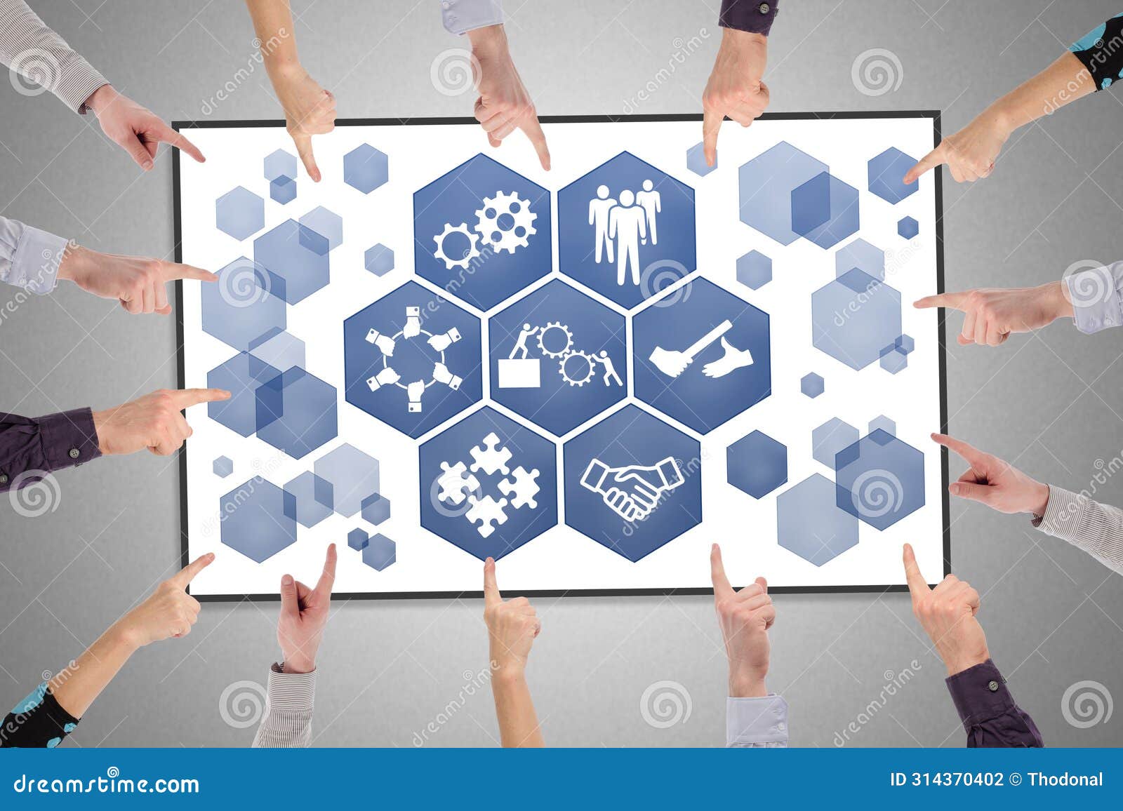 Teamwork Concept on a Whiteboard Stock Photo - Image of connection ...