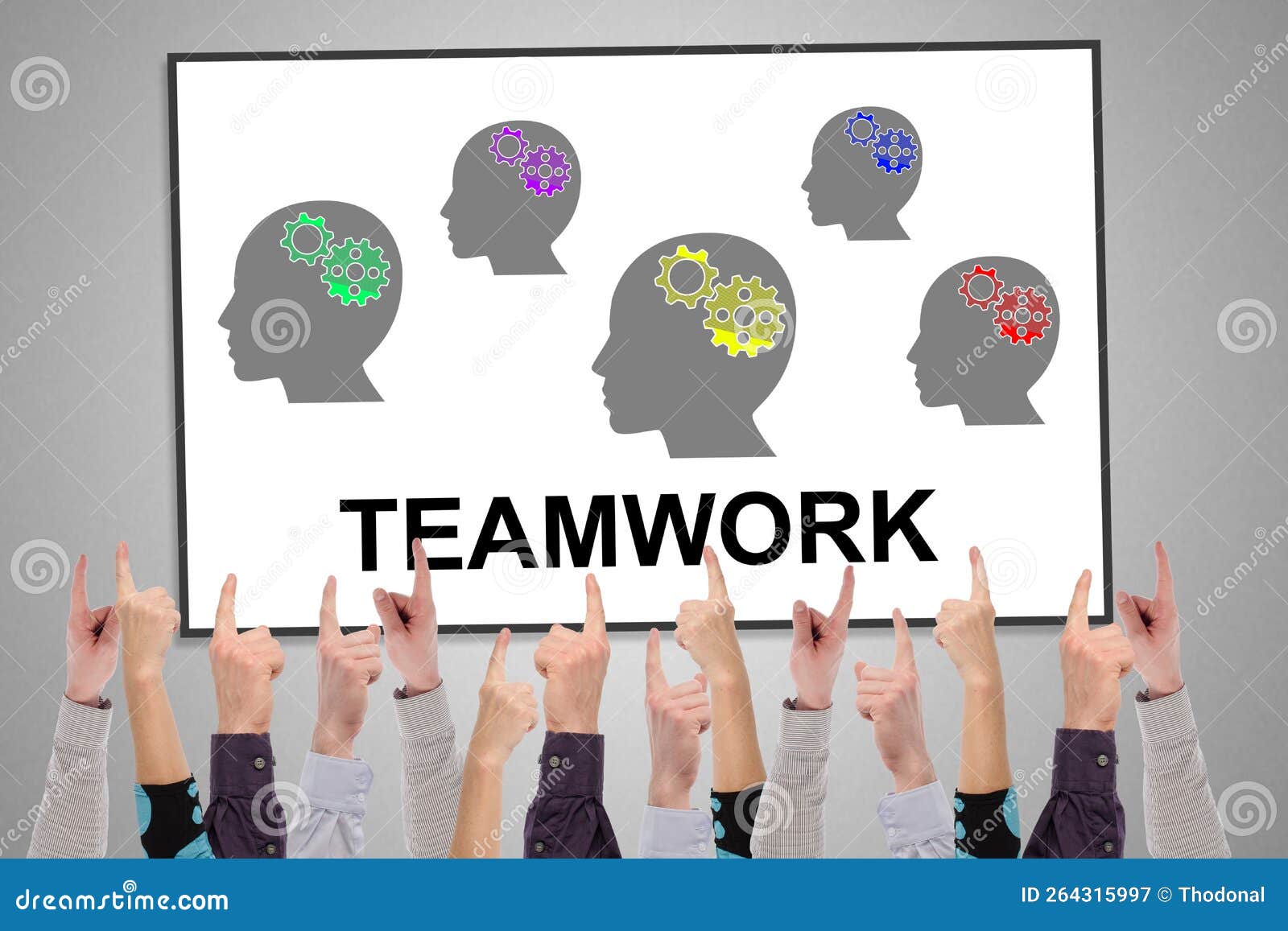 Teamwork Concept on a Whiteboard Stock Image - Image of solution ...