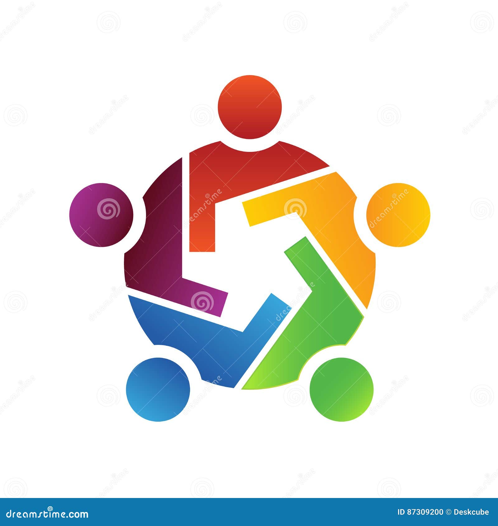 Teamwork of Connected People in Social Network Stock Vector ...