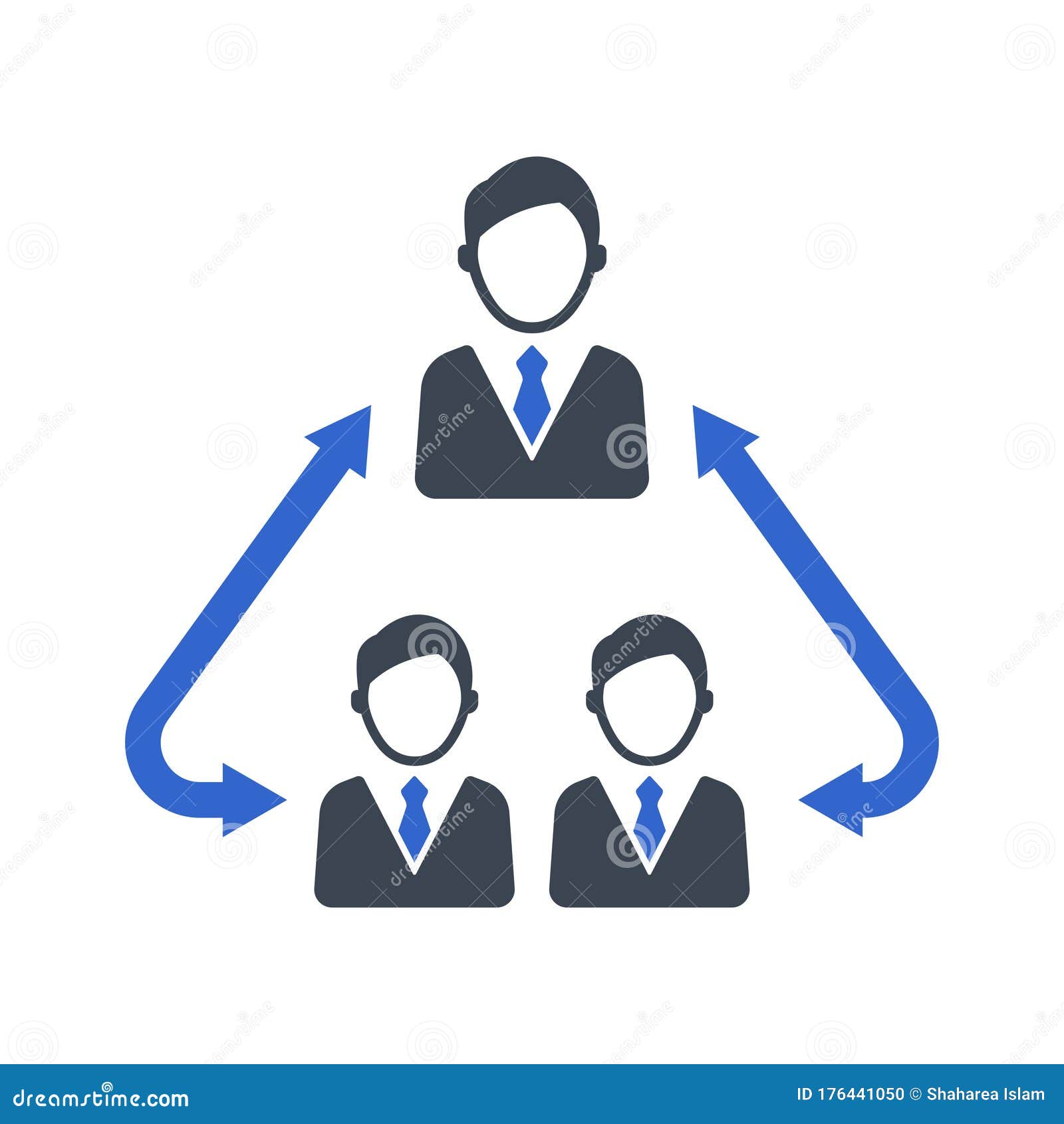 Teamwork, Connection icon stock vector. Illustration of vector - 176441050