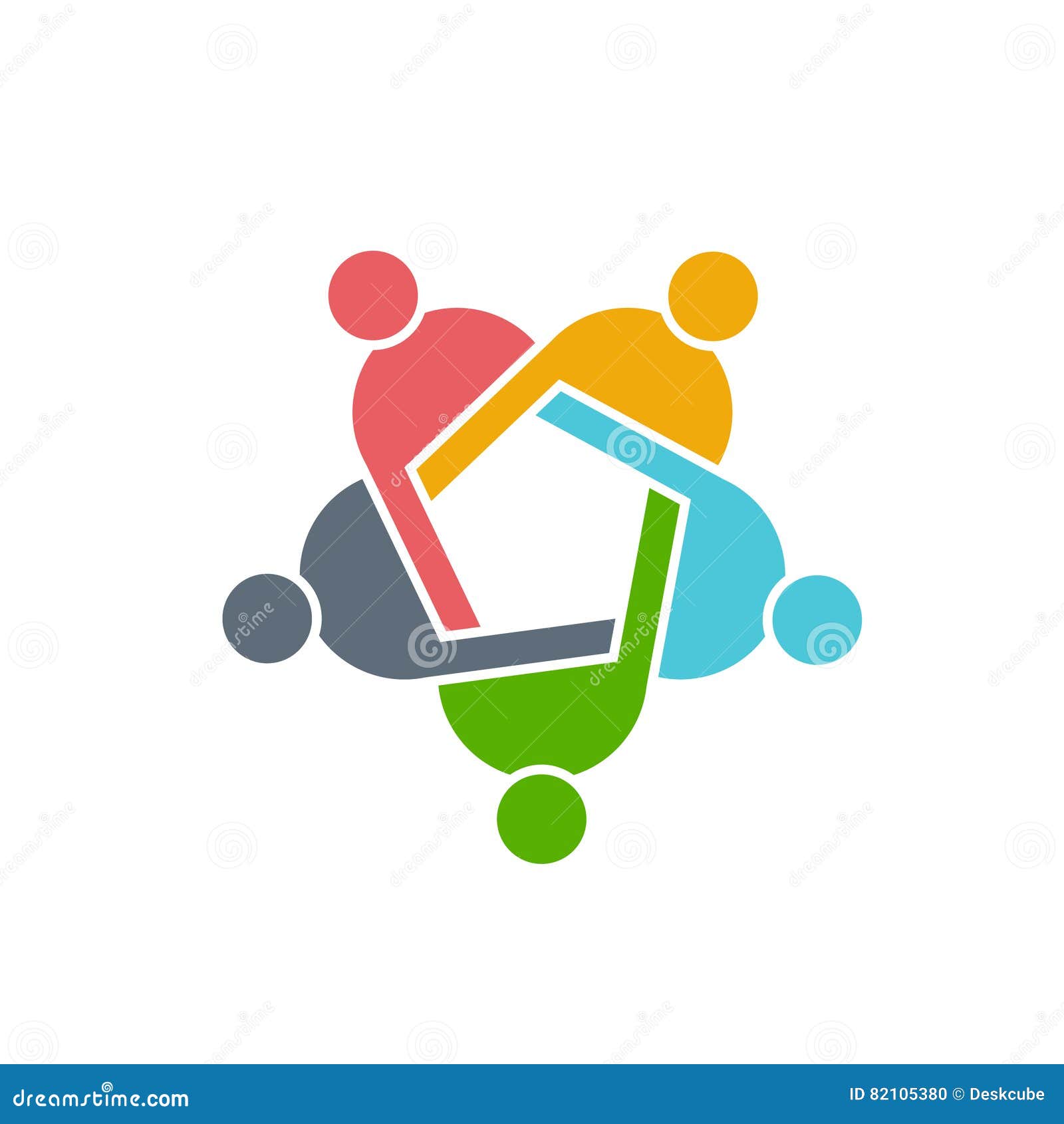Teamwork Connection Logo Illustration Stock Illustration - Illustration ...