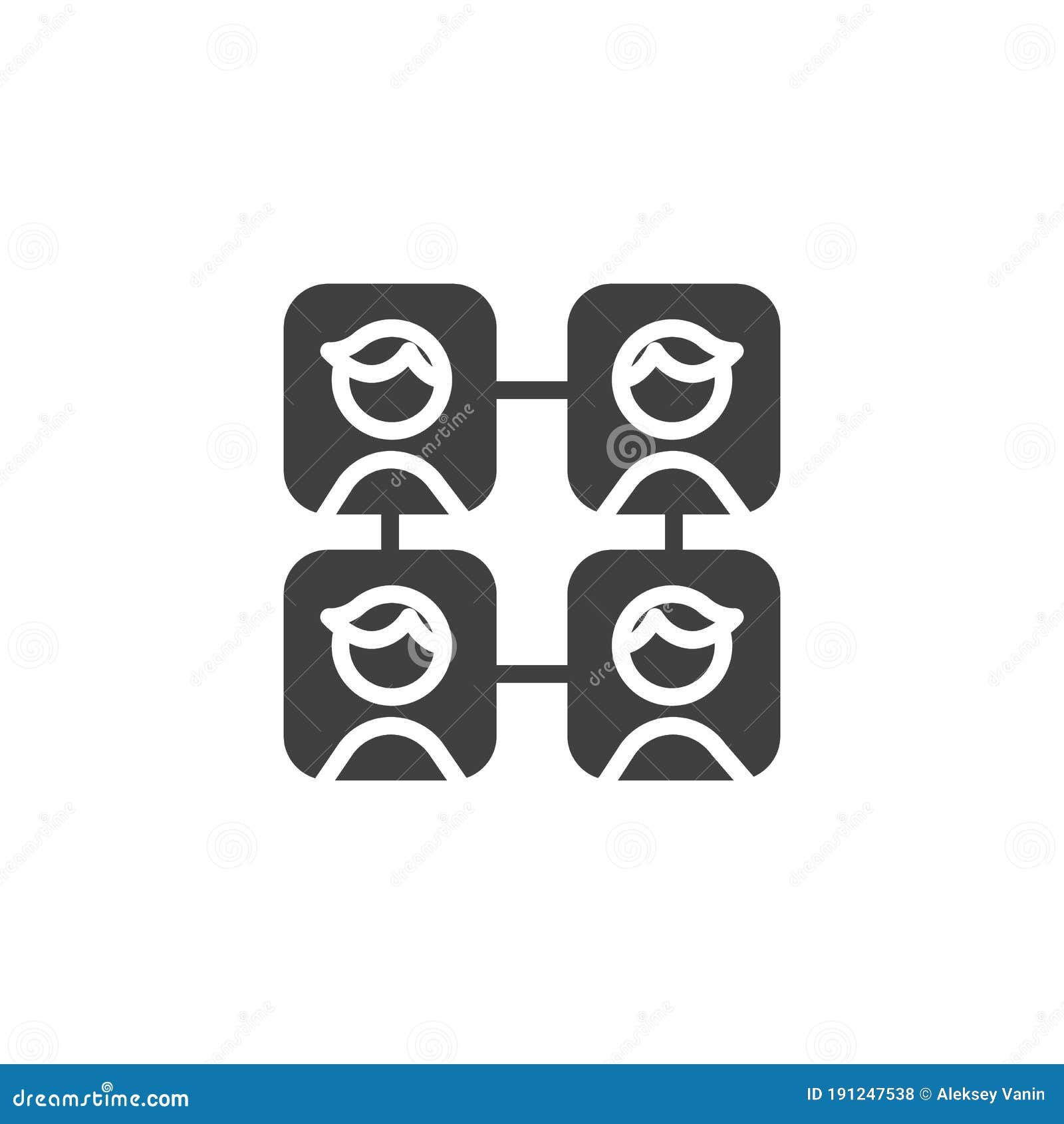 Teamwork Connection Icon Vector Illustration | CartoonDealer.com #100180798