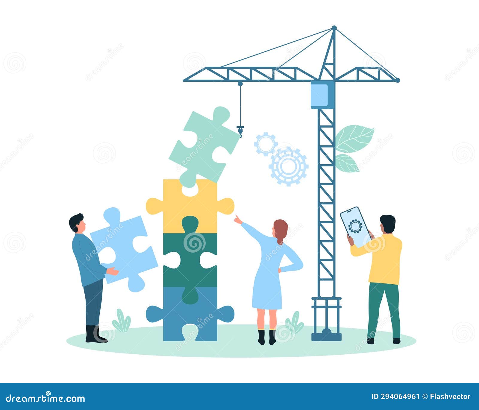Teamwork In Construction: A Unified Front Stock Image | CartoonDealer ...