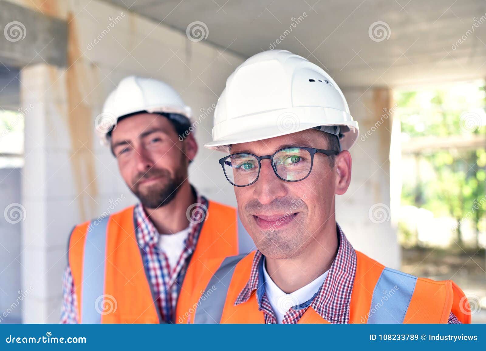 Teamwork on the Construction Site - Site Manager and Architect O Stock ...