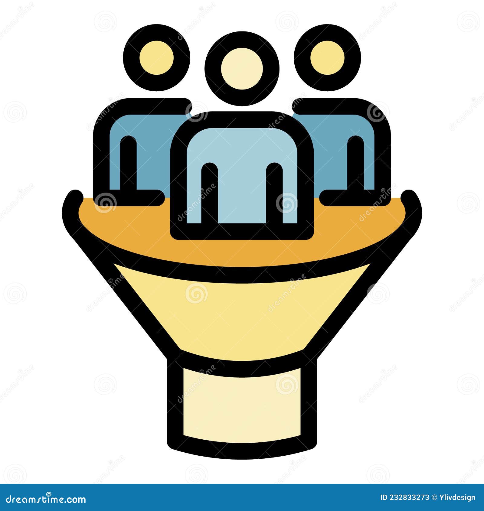 Conversion Funnel Symbol Cartoon Vector | CartoonDealer.com #93343591