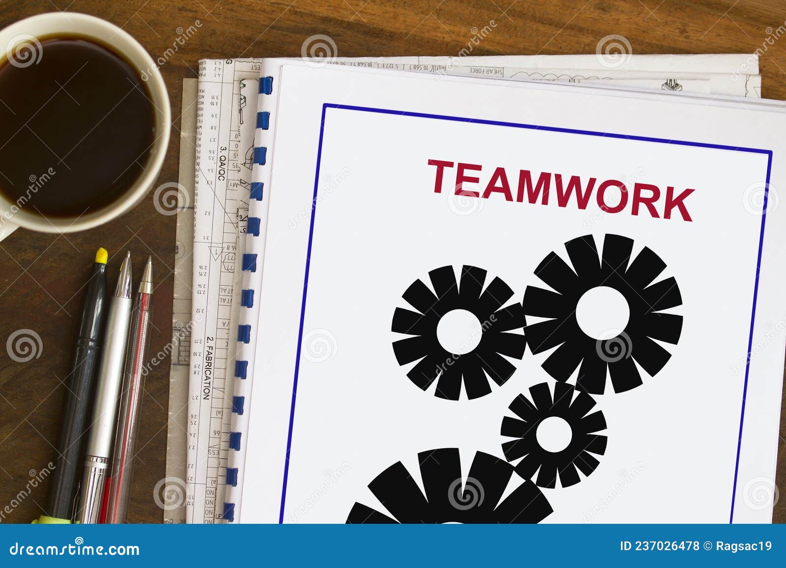 Teamwork and Cooperation Concept - with Gers Stock Photo - Image of ...