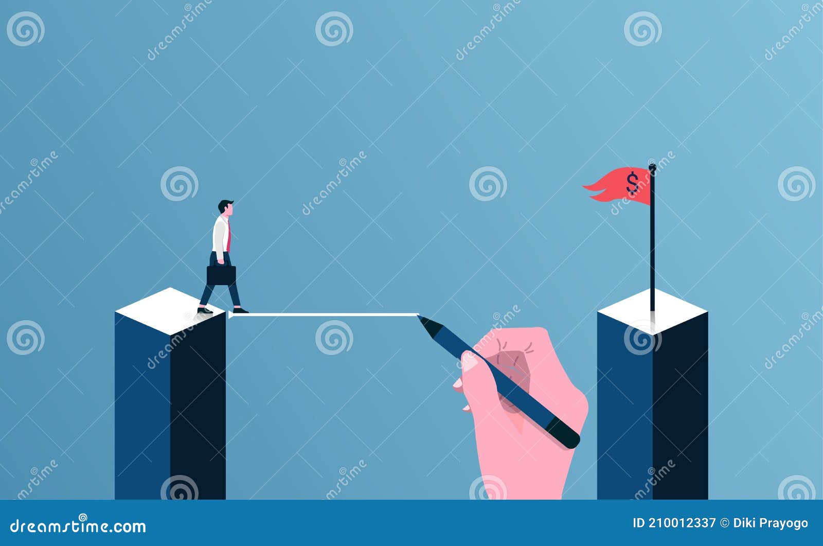 Teamwork and Cooperation Concept. Big Hand Drawing Line To Support ...