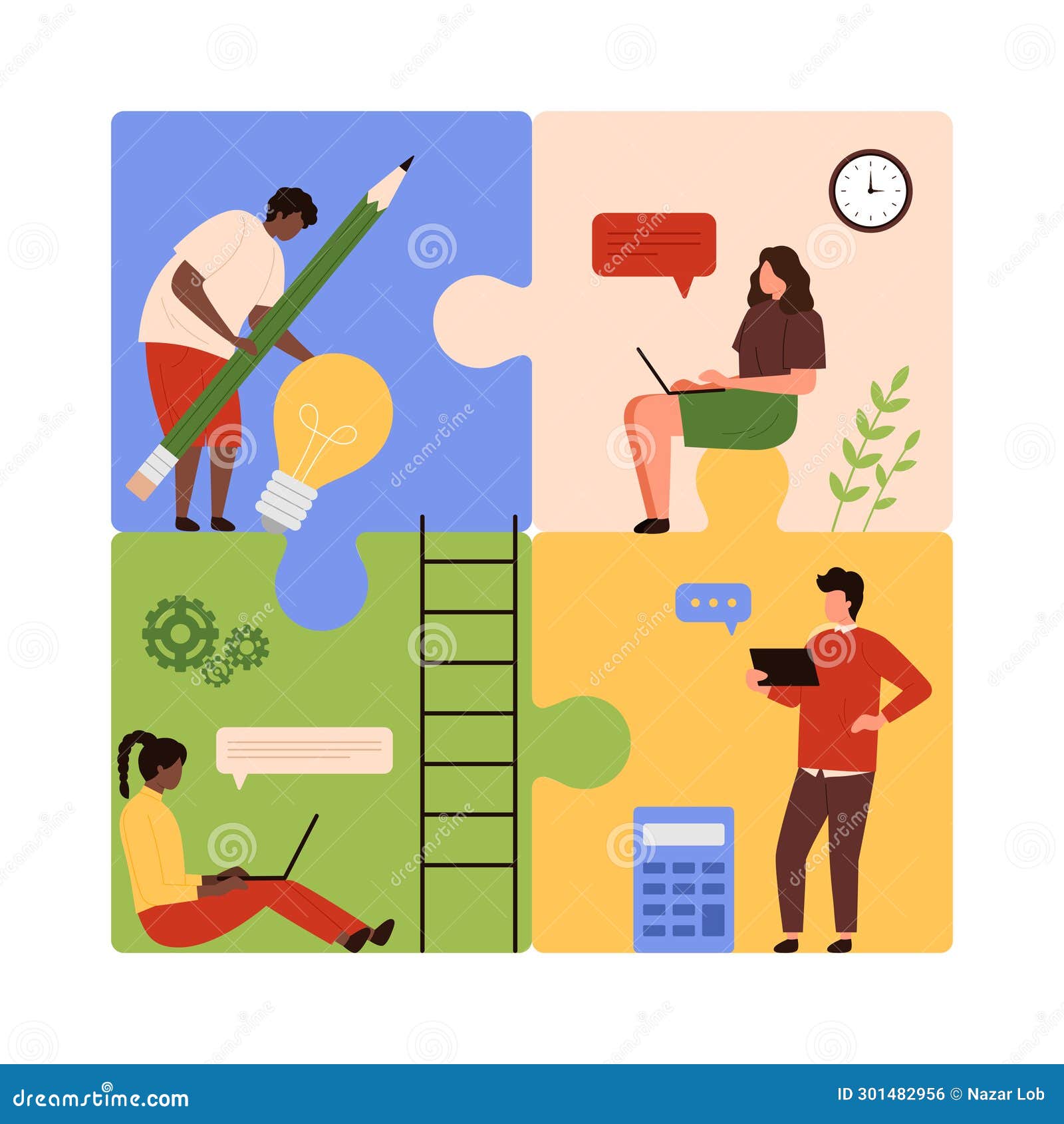 Teamwork Cooperation, Effective Collaboration of Strong Dedicated Team ...