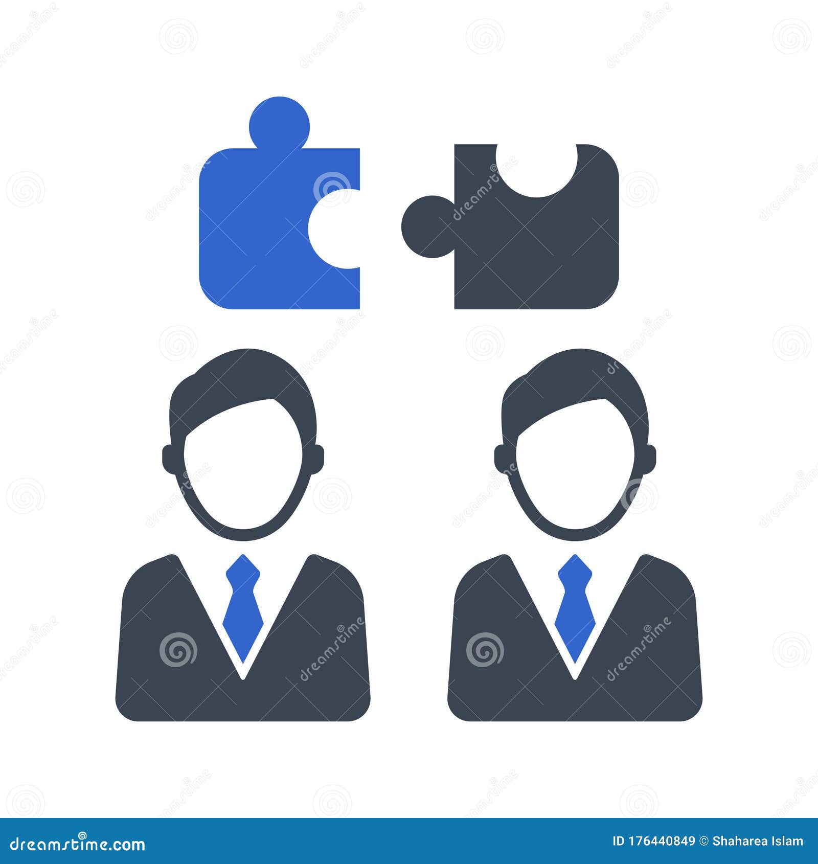 Teamwork cooperation icon stock vector. Illustration of teamwork ...