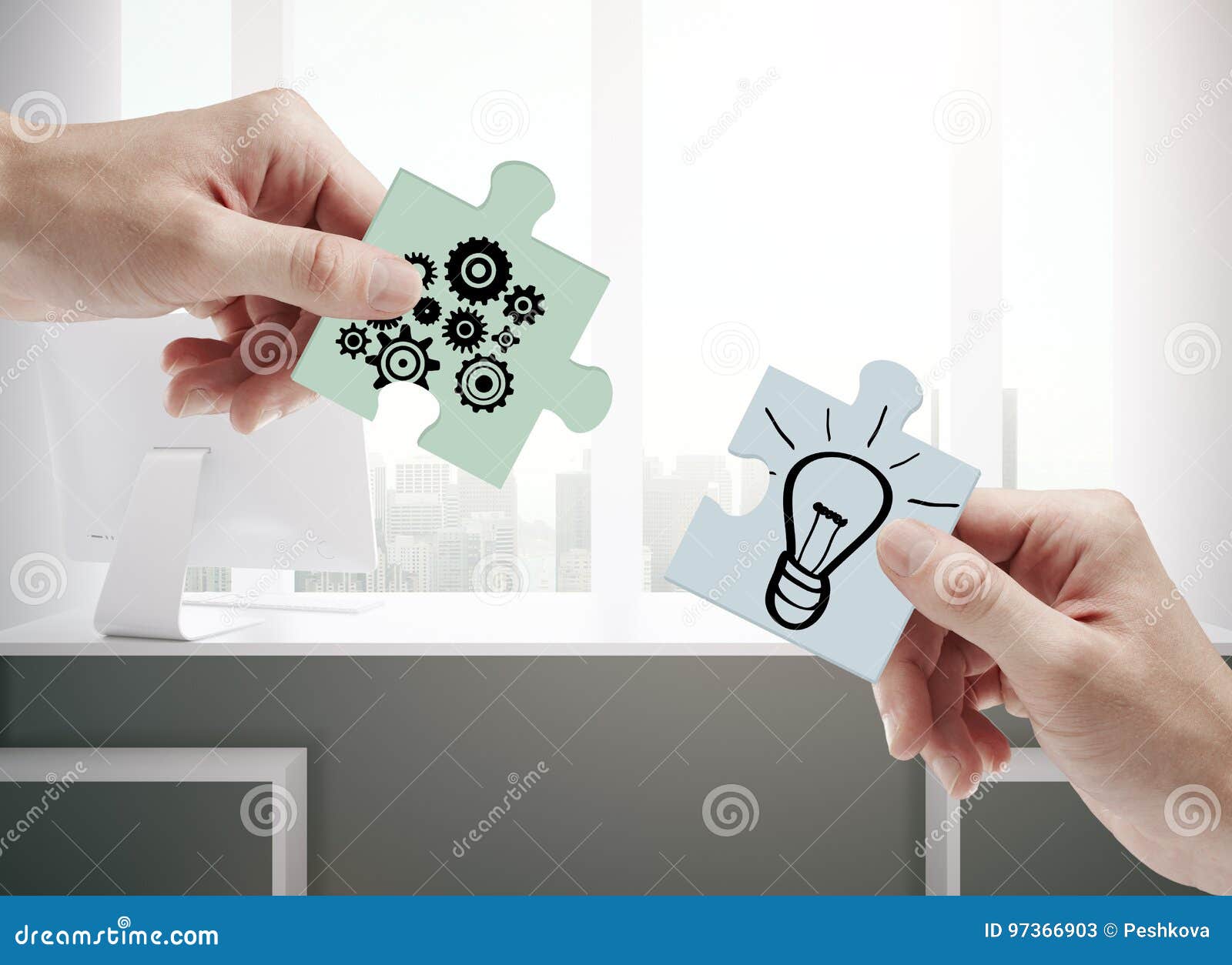 Teamwork, Cooperation and Idea Concept Stock Illustration ...