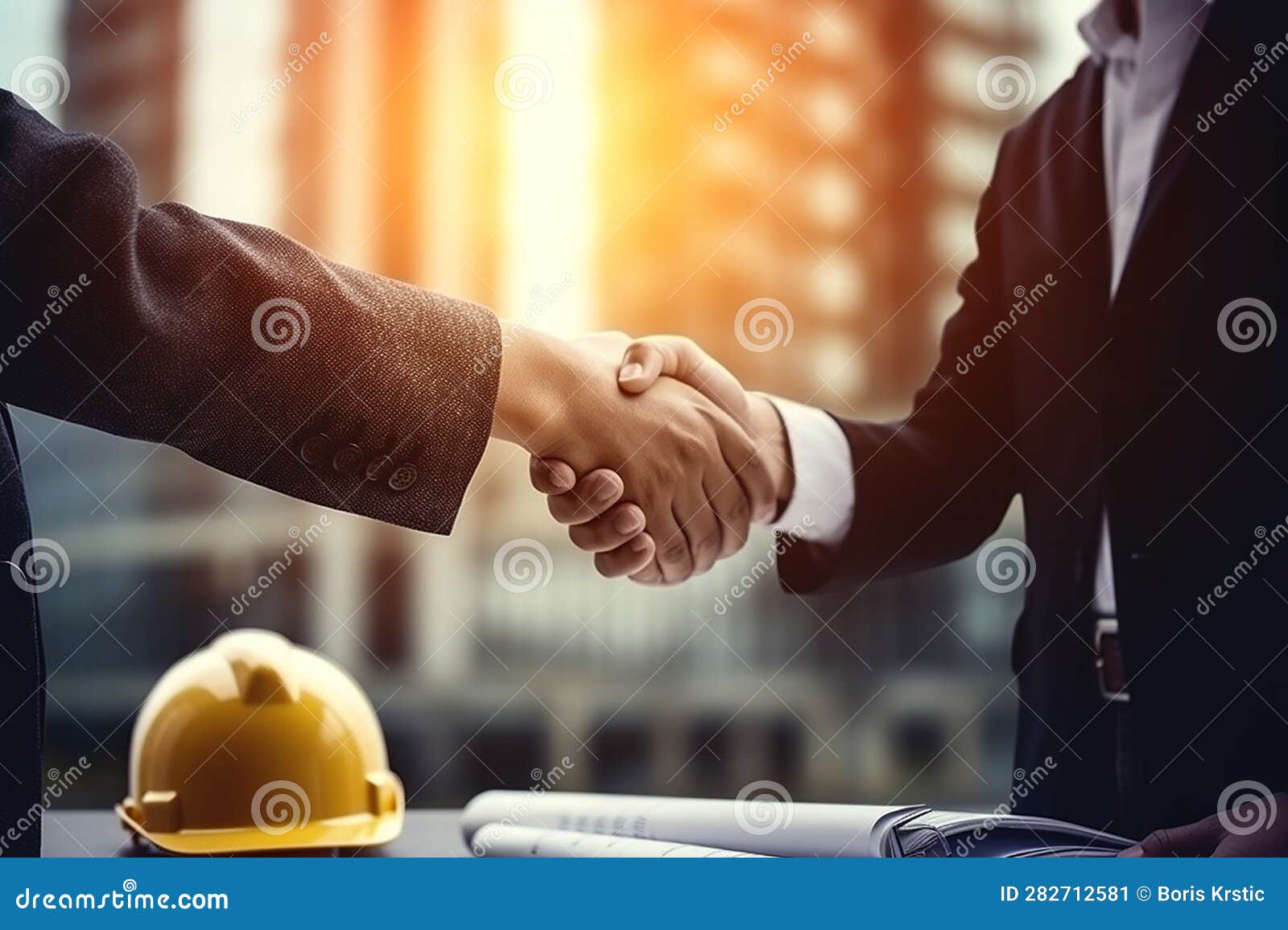 Teamwork and Cooperation Shaking Hands Stock Illustration ...