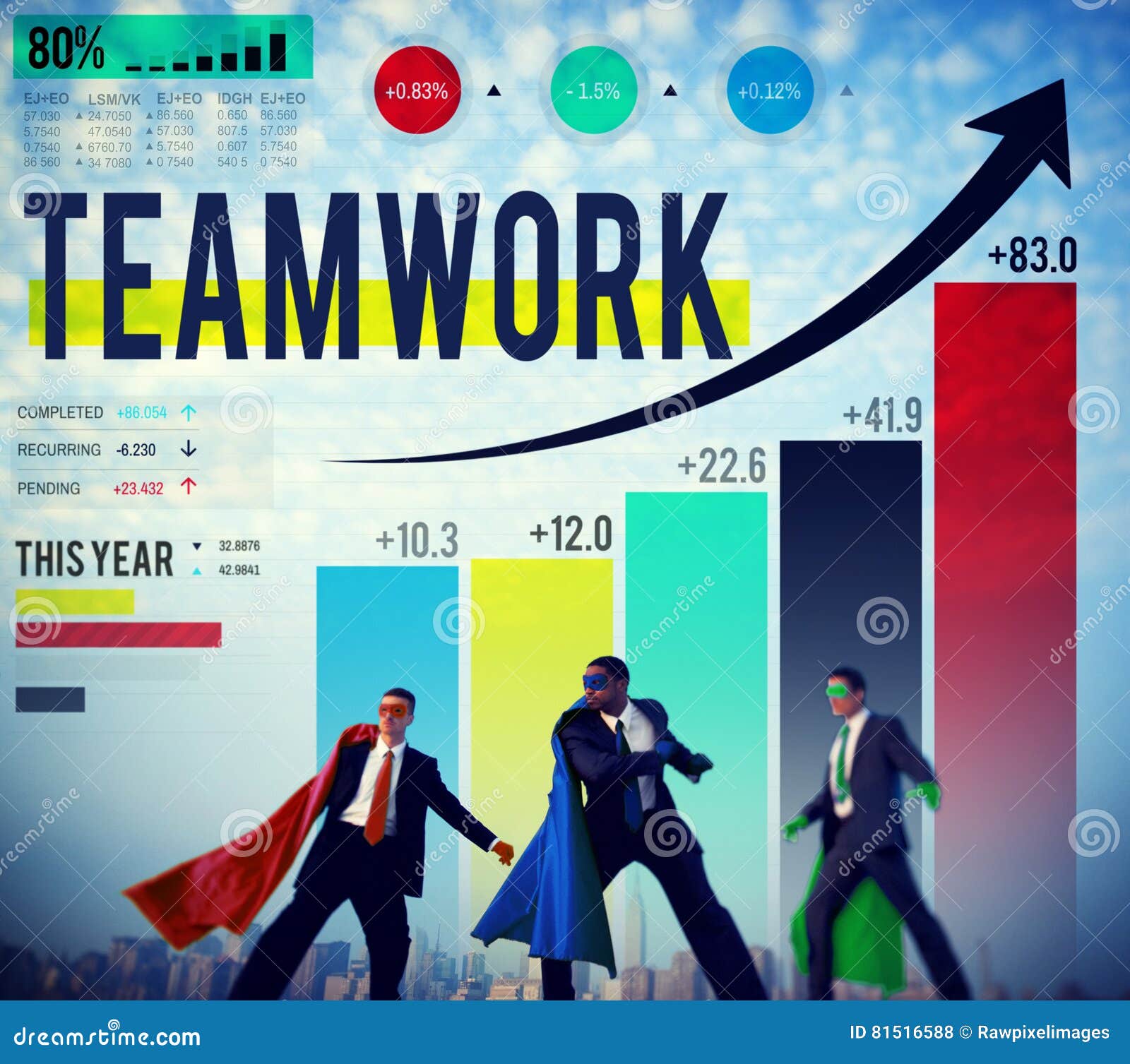 Teamwork Corporate Collaboration Connection Partnership Concept Stock ...