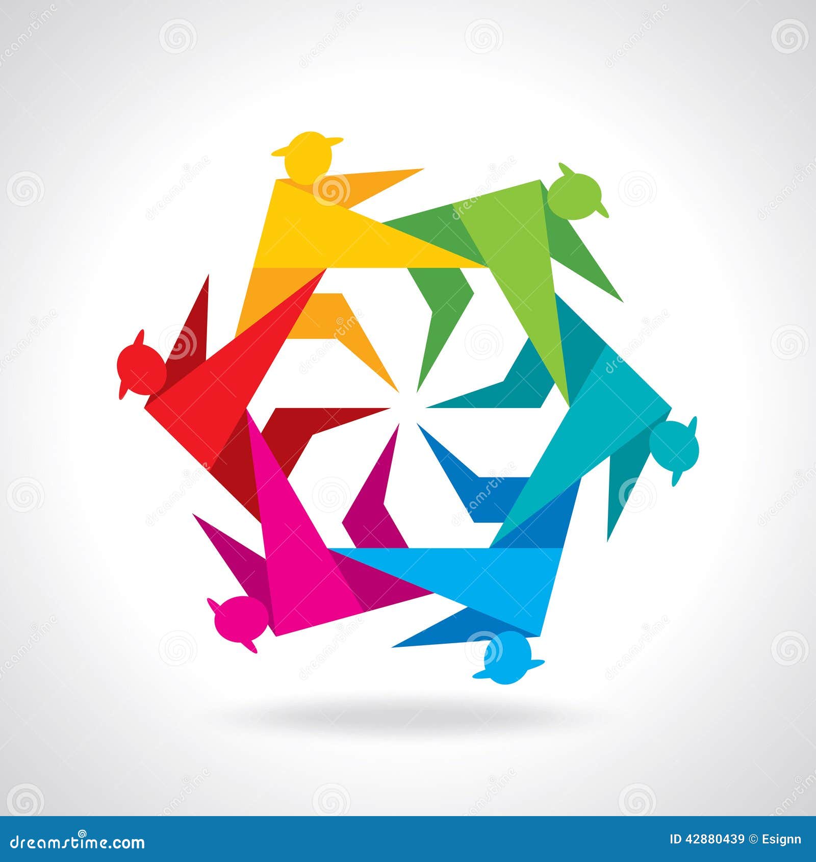 Teamwork Creative and Colorful Idea Stock Vector - Illustration of ...