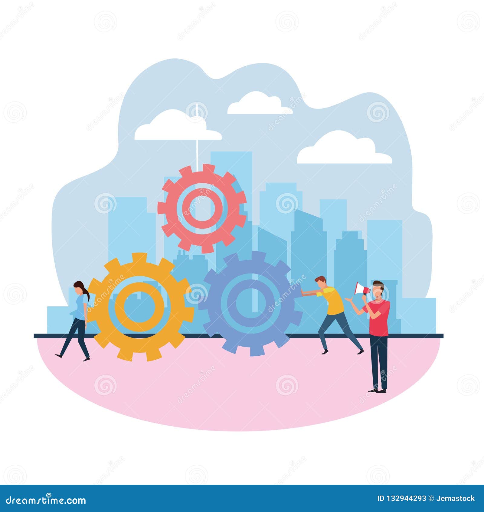 Teamwork creative design stock vector. Illustration of marketing ...