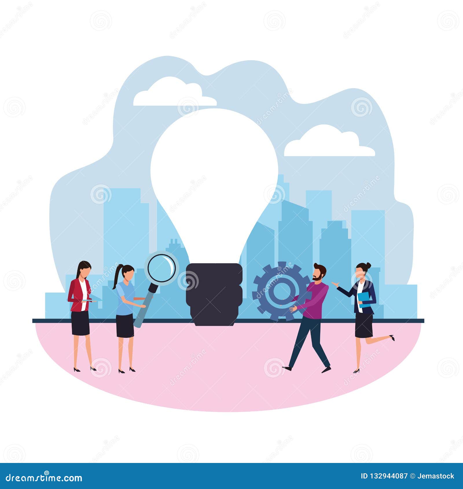 Teamwork creative design stock vector. Illustration of color - 132944087