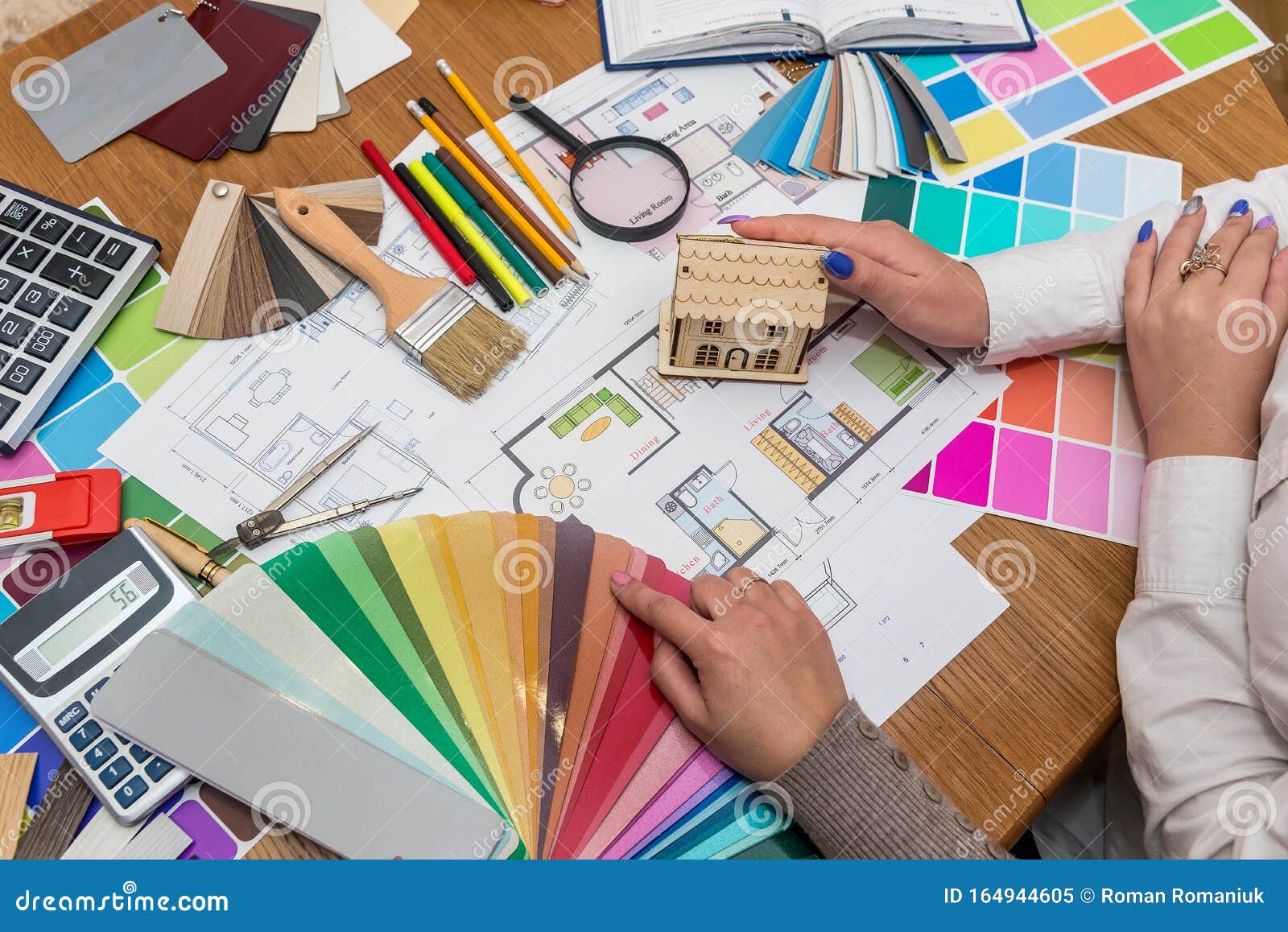 Teamwork of Creative Designers Working with Colour Palette Stock Image ...