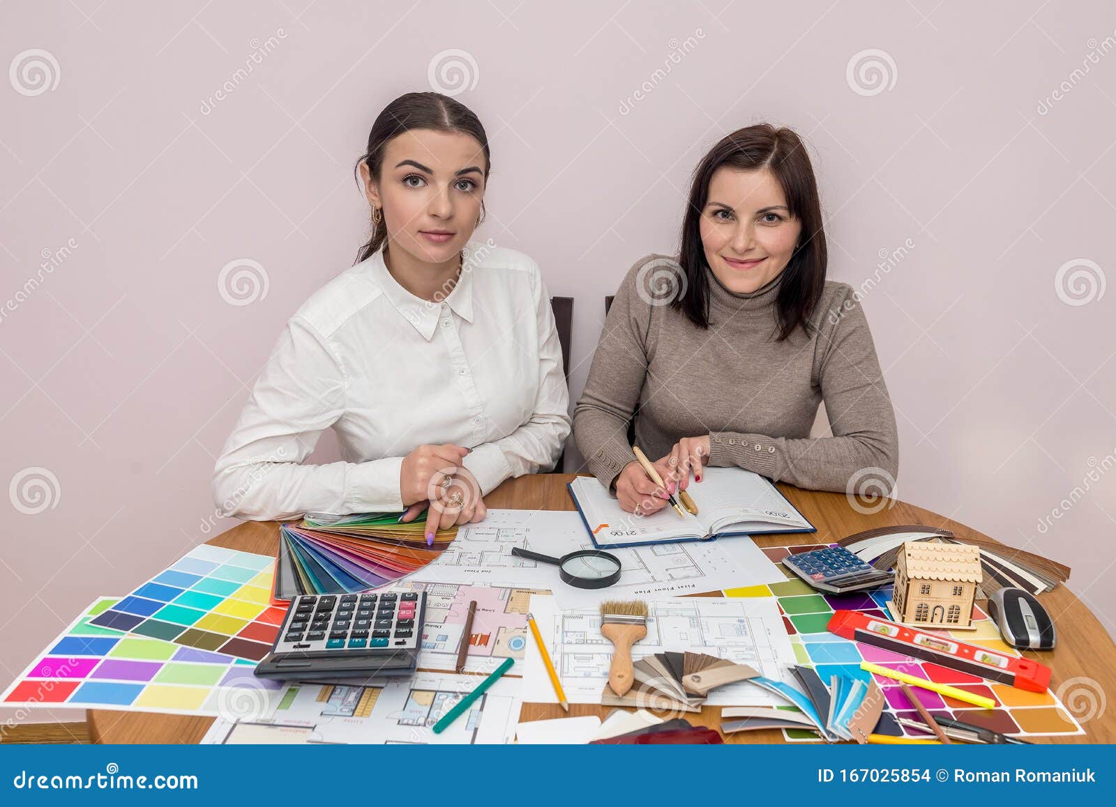 Teamwork of Creative Designers Working with Colour Palette Stock Photo ...