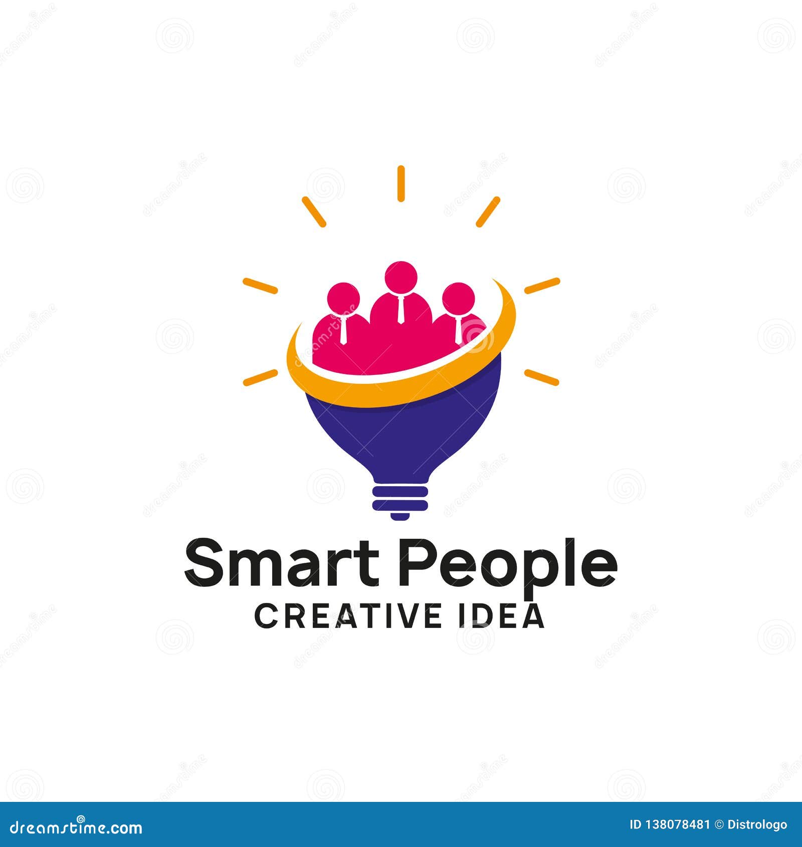 Teamwork Creative Idea Logo Design Template. Bulb Icon Symbol Design ...