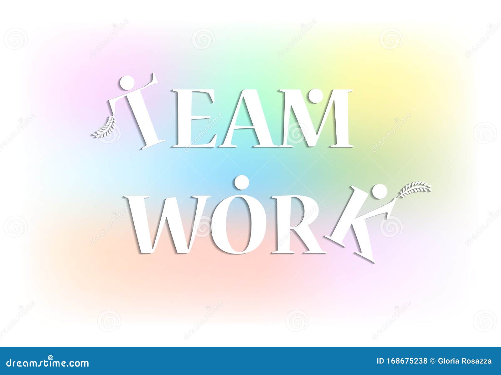 Teamwork Creative Word Text in White Stock Vector - Illustration of ...