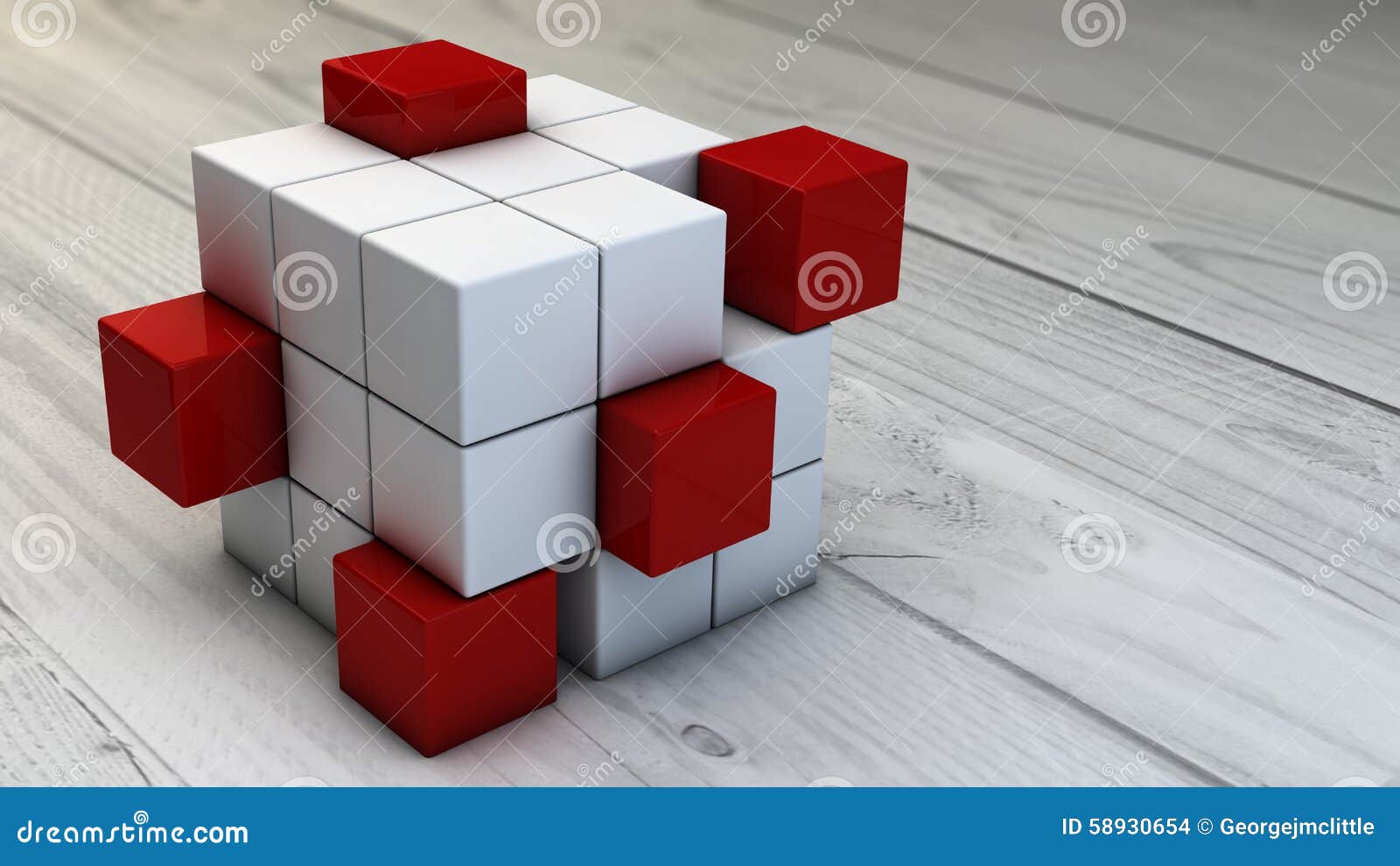 Teamwork cubes stock illustration. Illustration of wooden - 58930654