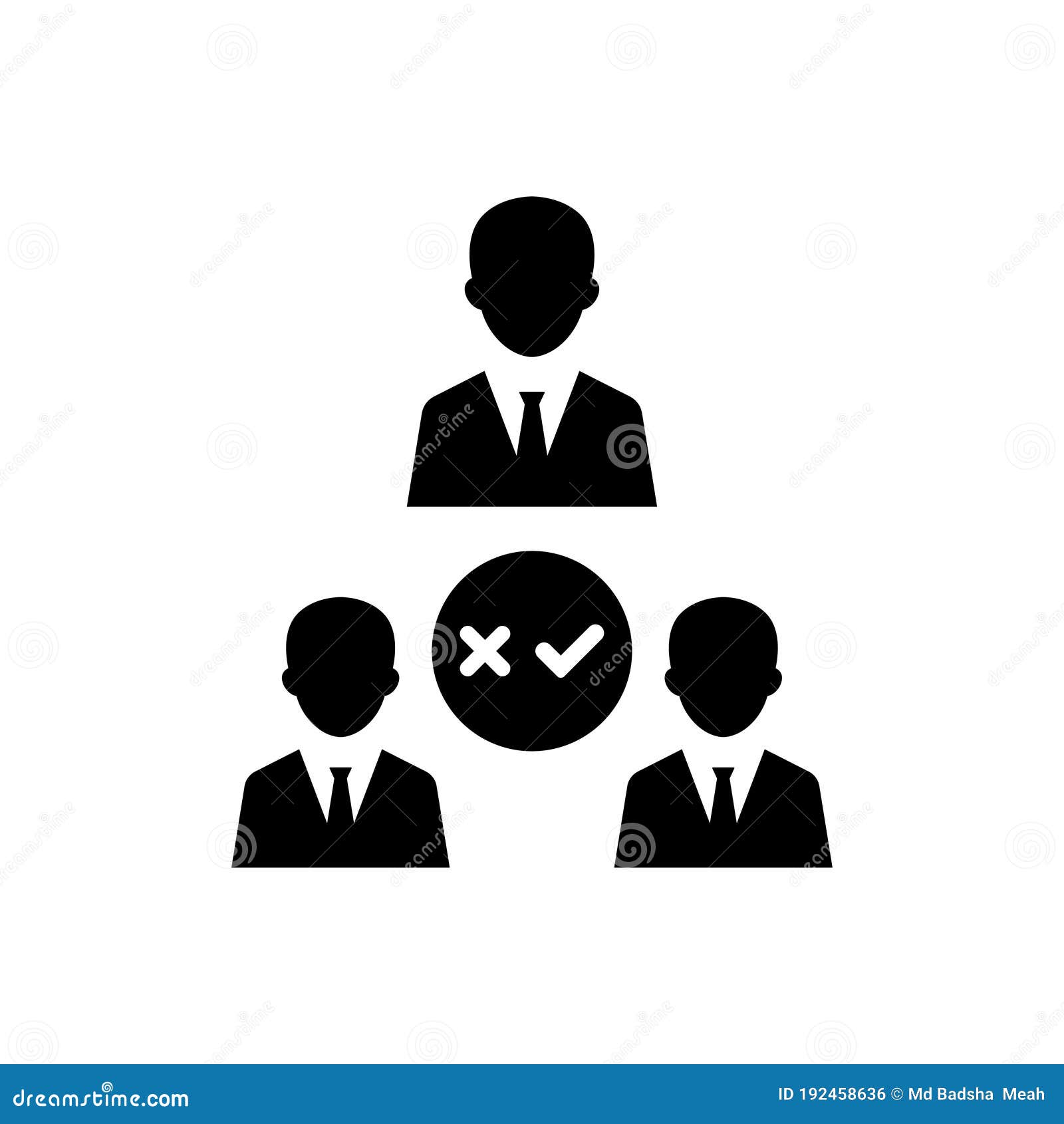 Teamwork Decision Making Icon Stock Vector - Illustration of vector ...