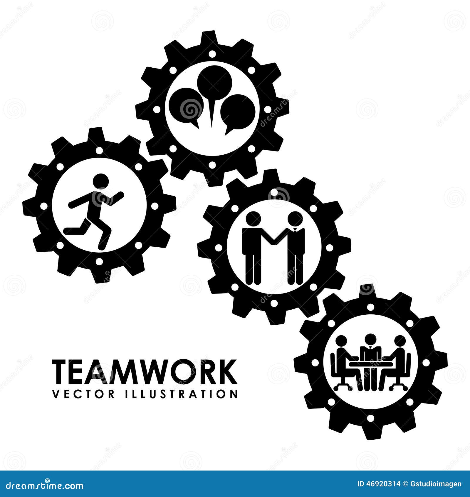 Teamwork design stock vector. Illustration of symbol - 46920314
