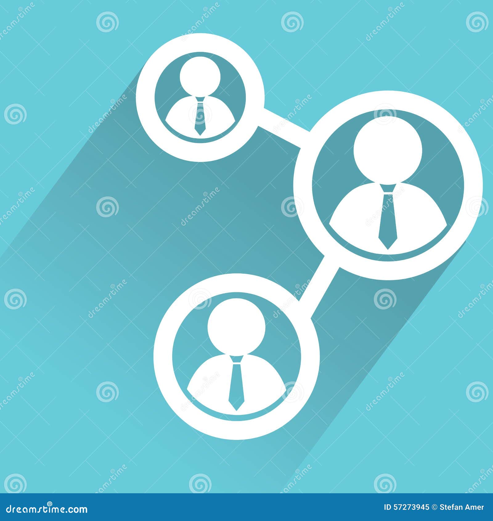 Teamwork Design with Long Shadow Stock Vector - Illustration of gears ...