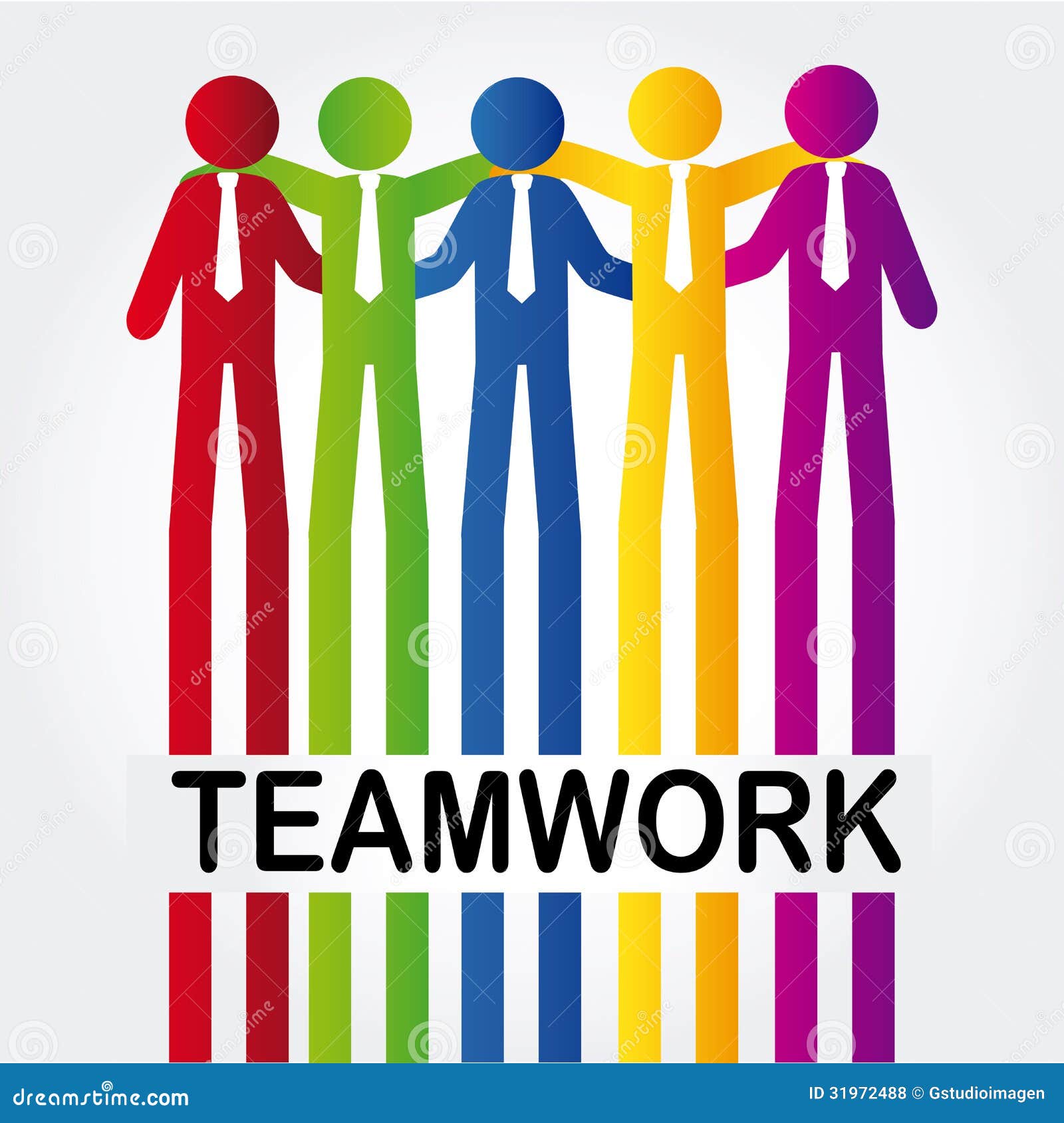 Teamwork design stock vector. Illustration of blue, cooperation - 31972488