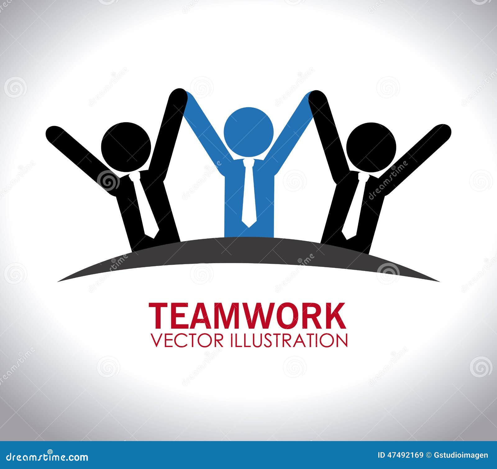 Teamwork Design Over White Backgroundvector Illustration Stock Vector ...