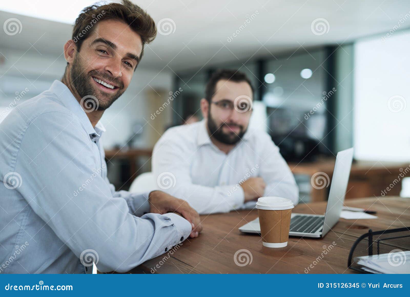 Teamwork, Designer or Portrait of Man on Laptop for Software, Research ...
