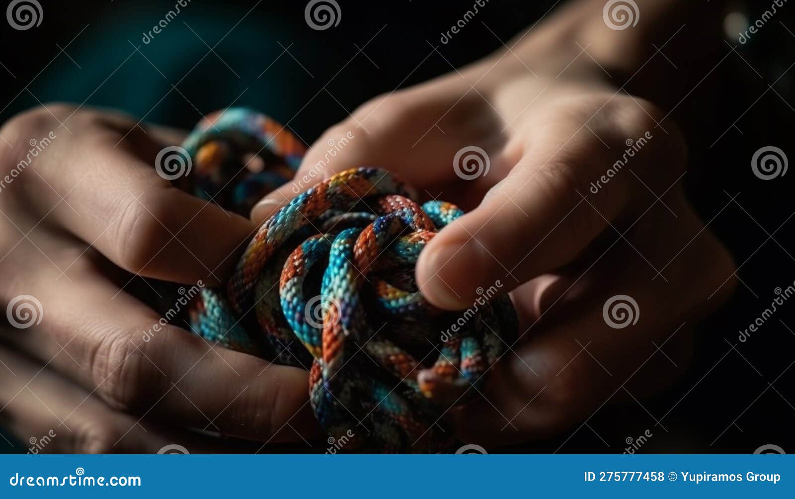 Teamwork and Determination Tied the Knot Outdoors Generated by AI Stock ...