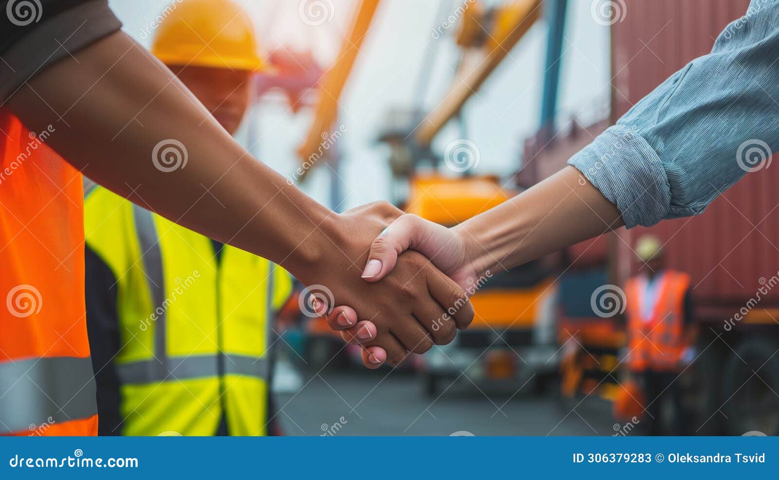 Teamwork and Determination To Succeed. Transport and Container Stock ...