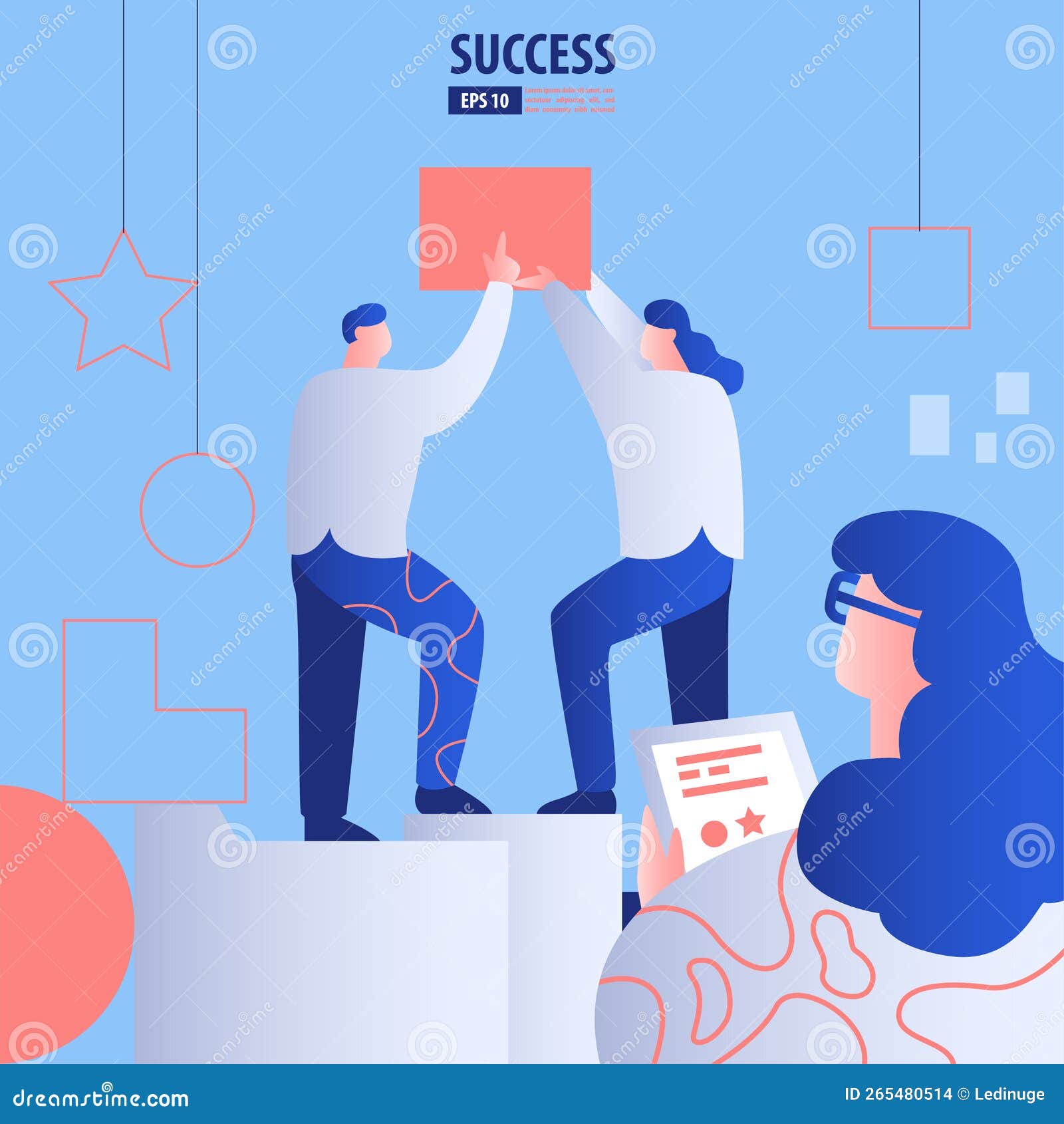 Teamwork and Development Concept. People Build Together To Be Success ...