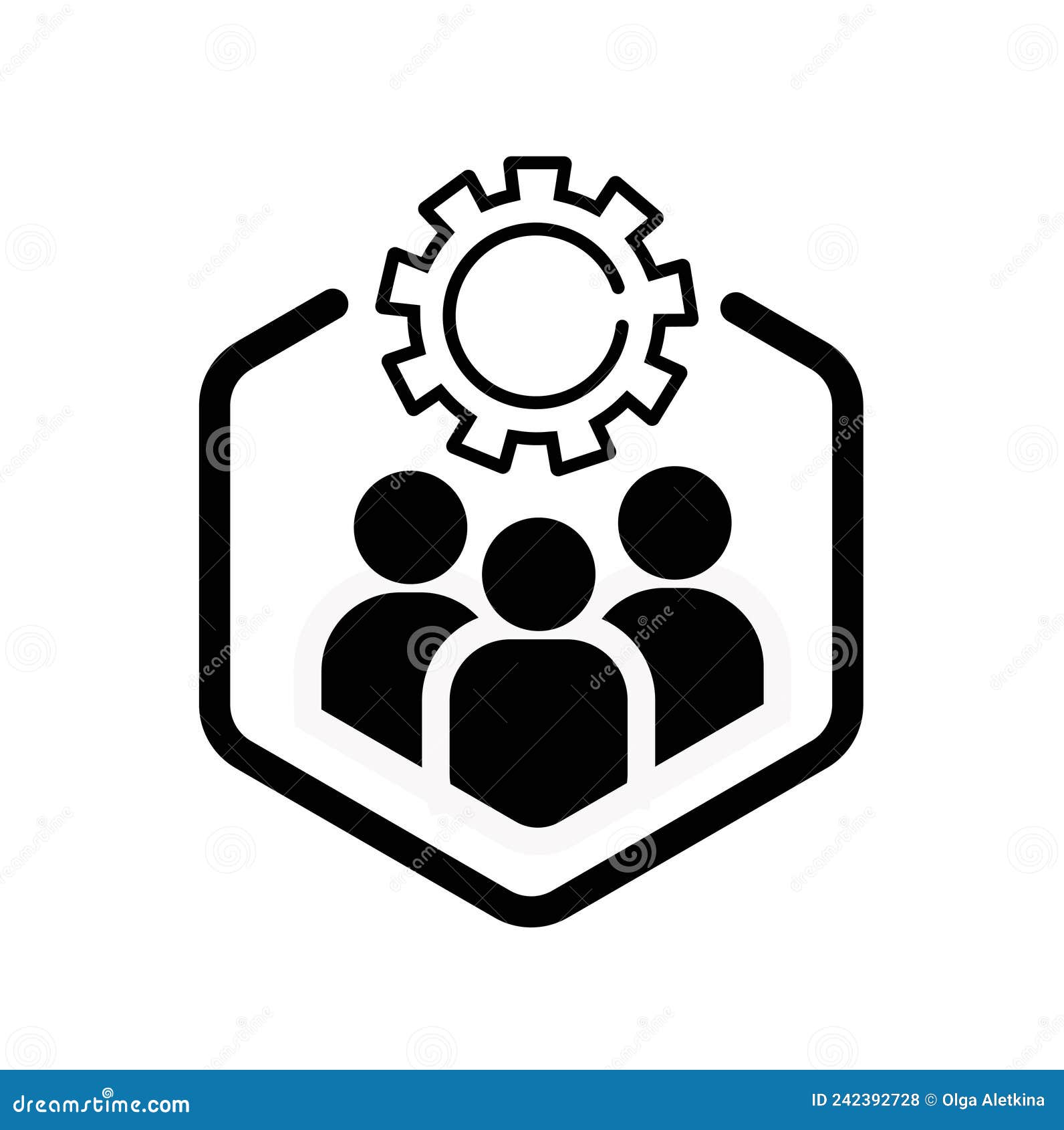 Teamwork Development Like Execute Icon. Flat Linear Style Trend Modern ...
