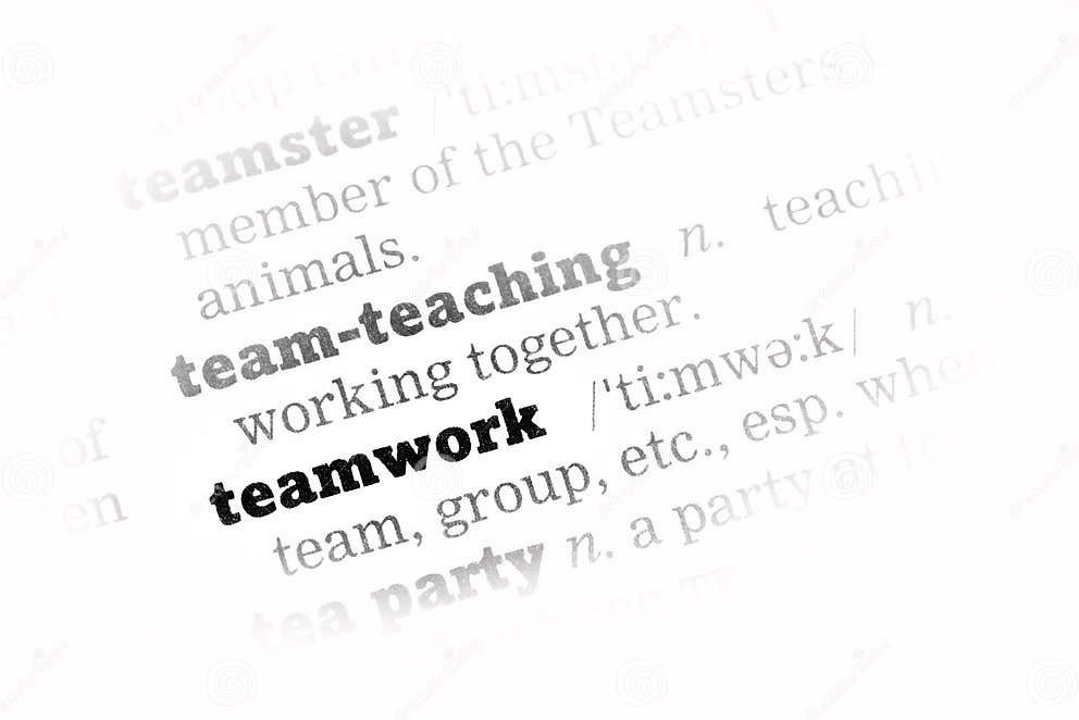 Teamwork Dictionary Definition Stock Image - Image of soft, focus: 37240817