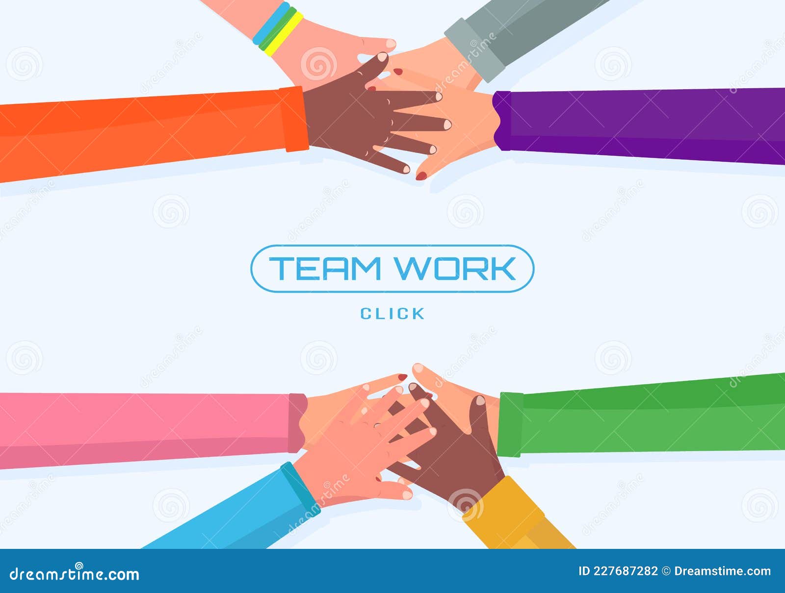 People of Business Cooperation and Teamwork Hands. Stock Illustration ...