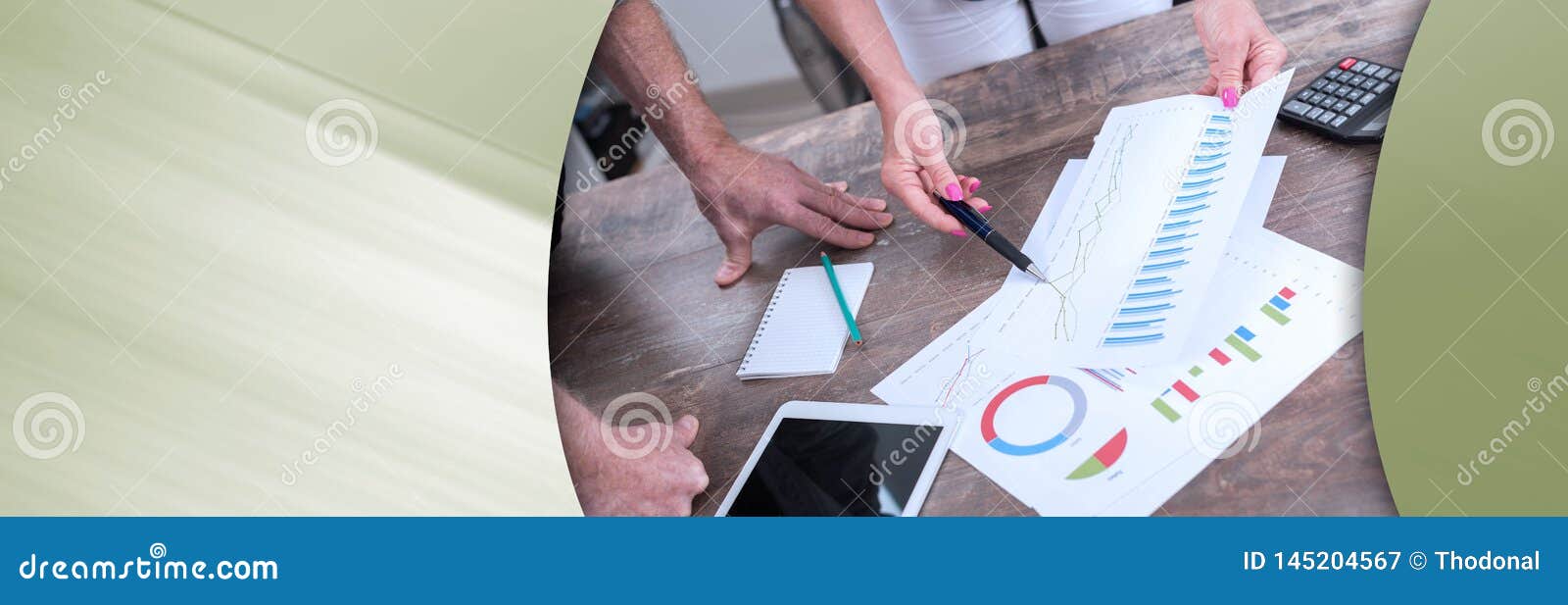 Teamwork and Discussion. Panoramic Banner Stock Image - Image of ...