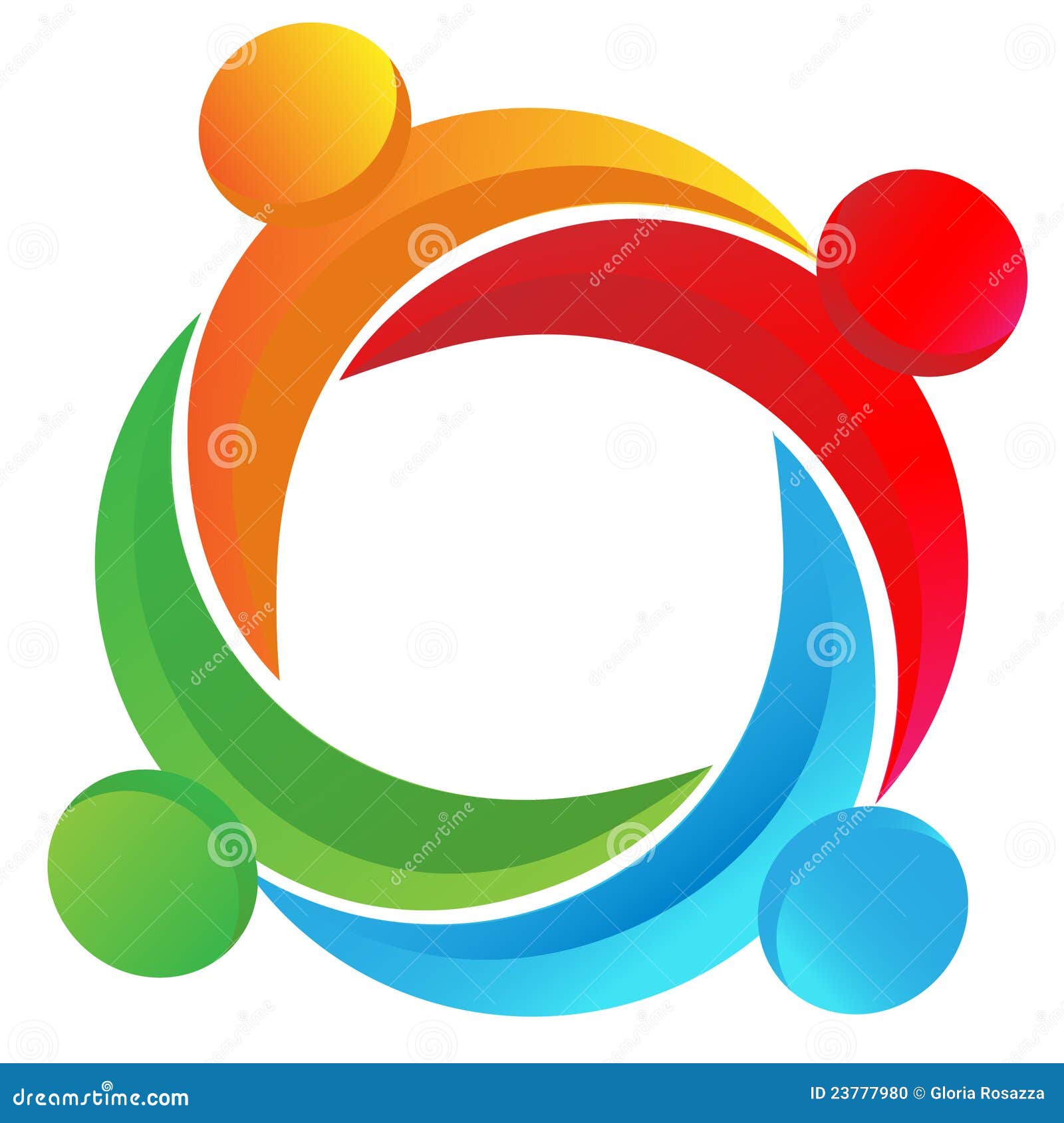 Teamwork diverse logo stock vector. Illustration of crowd - 23777980