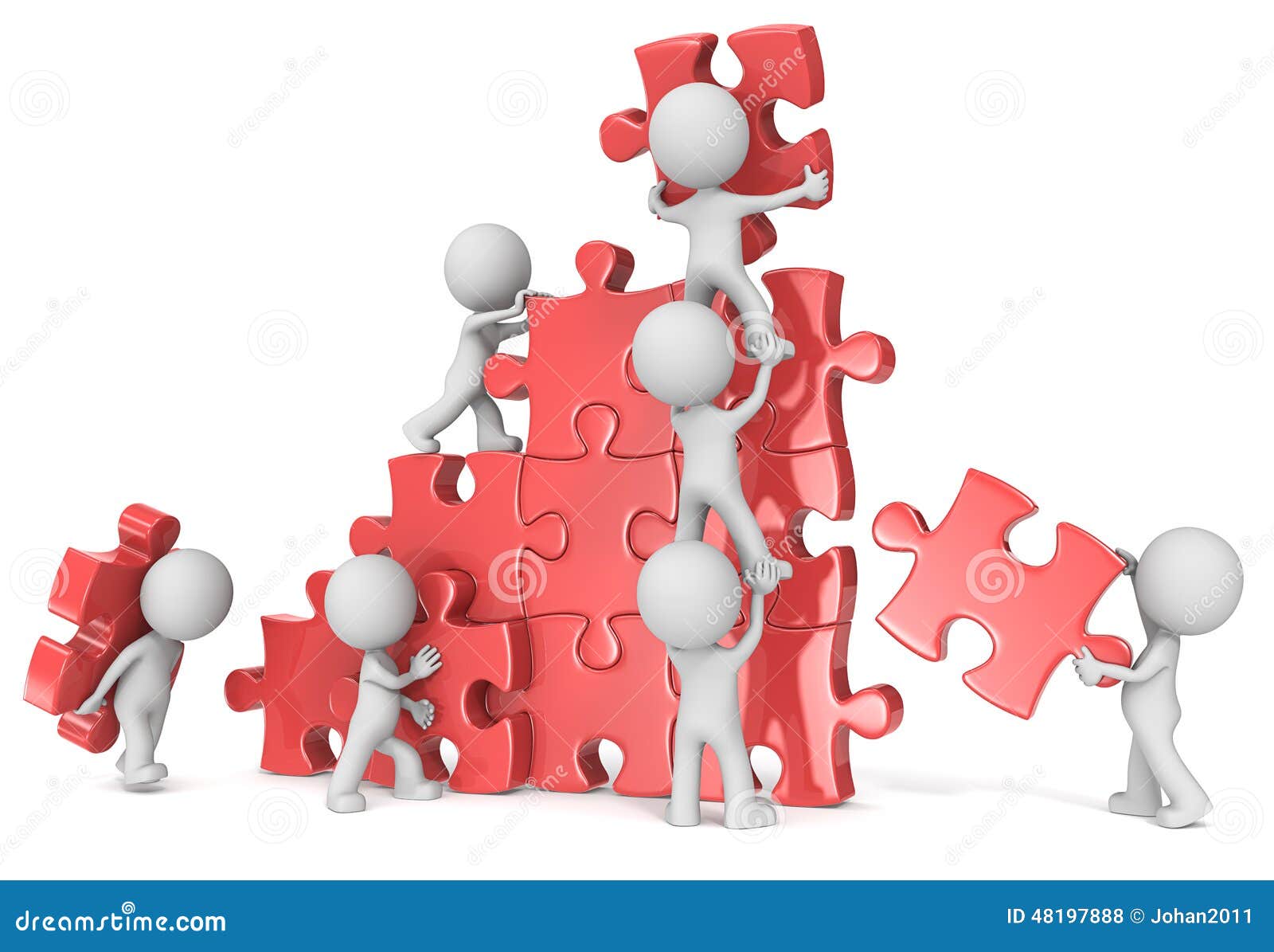 Teamwork. stock illustration. Illustration of join, partnership - 48197888