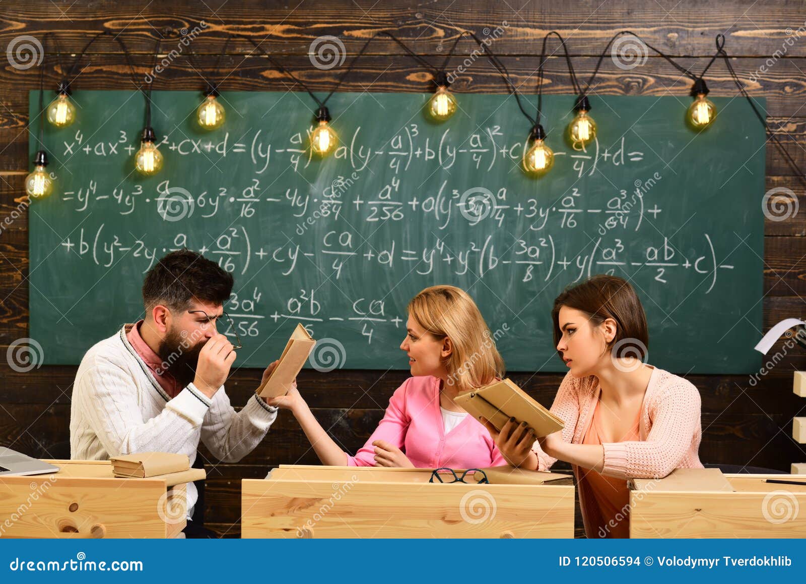 Teamwork at Education Centre. Friendship. Friends Make Decision and ...