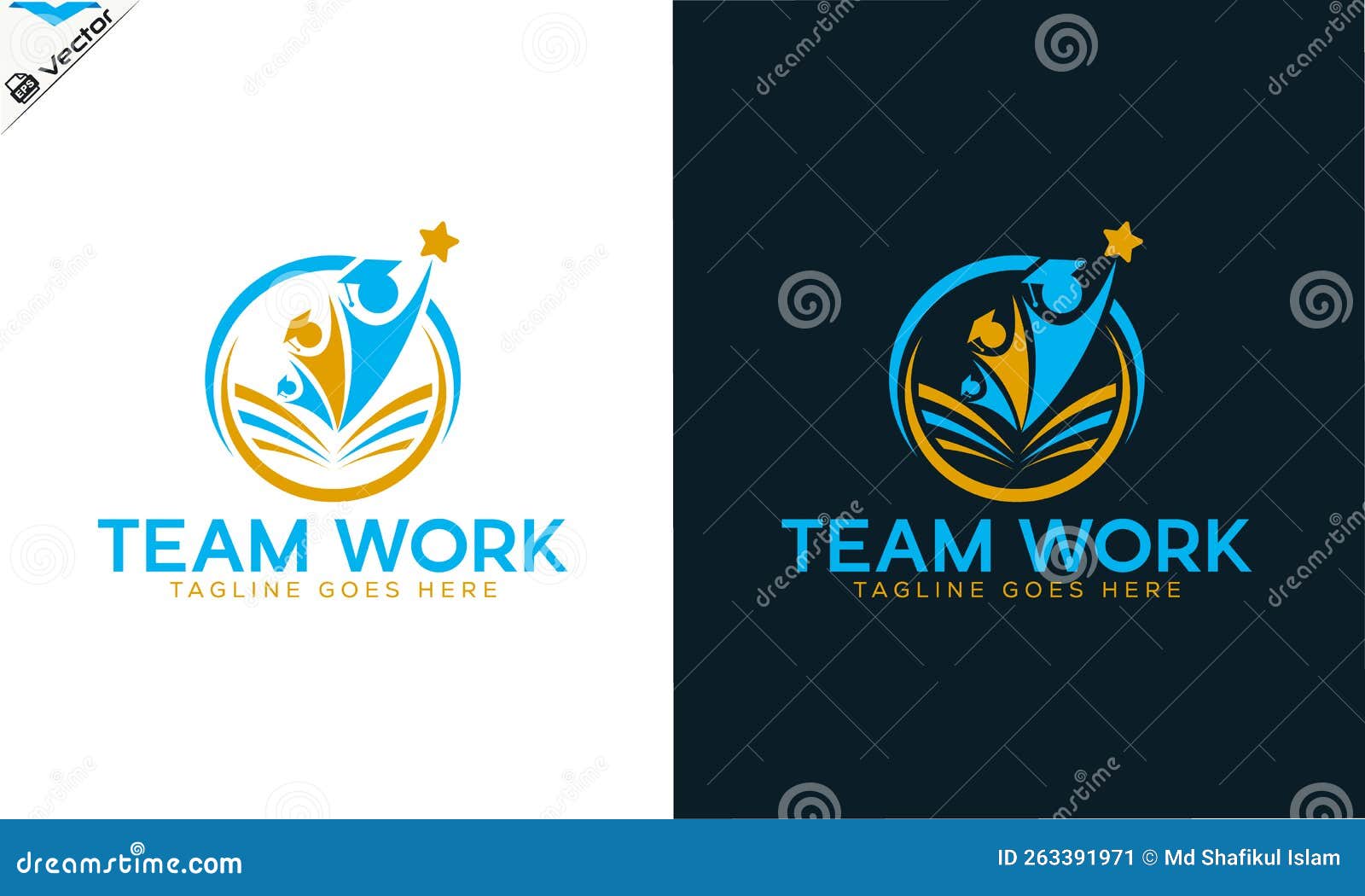 Teamwork Education Success Logo Design Template Stock Illustration ...