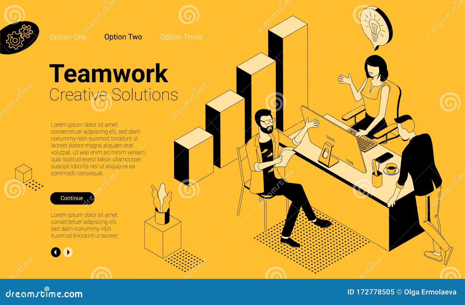 Teamwork Effective Cooperation Stock Vector - Illustration of computer ...