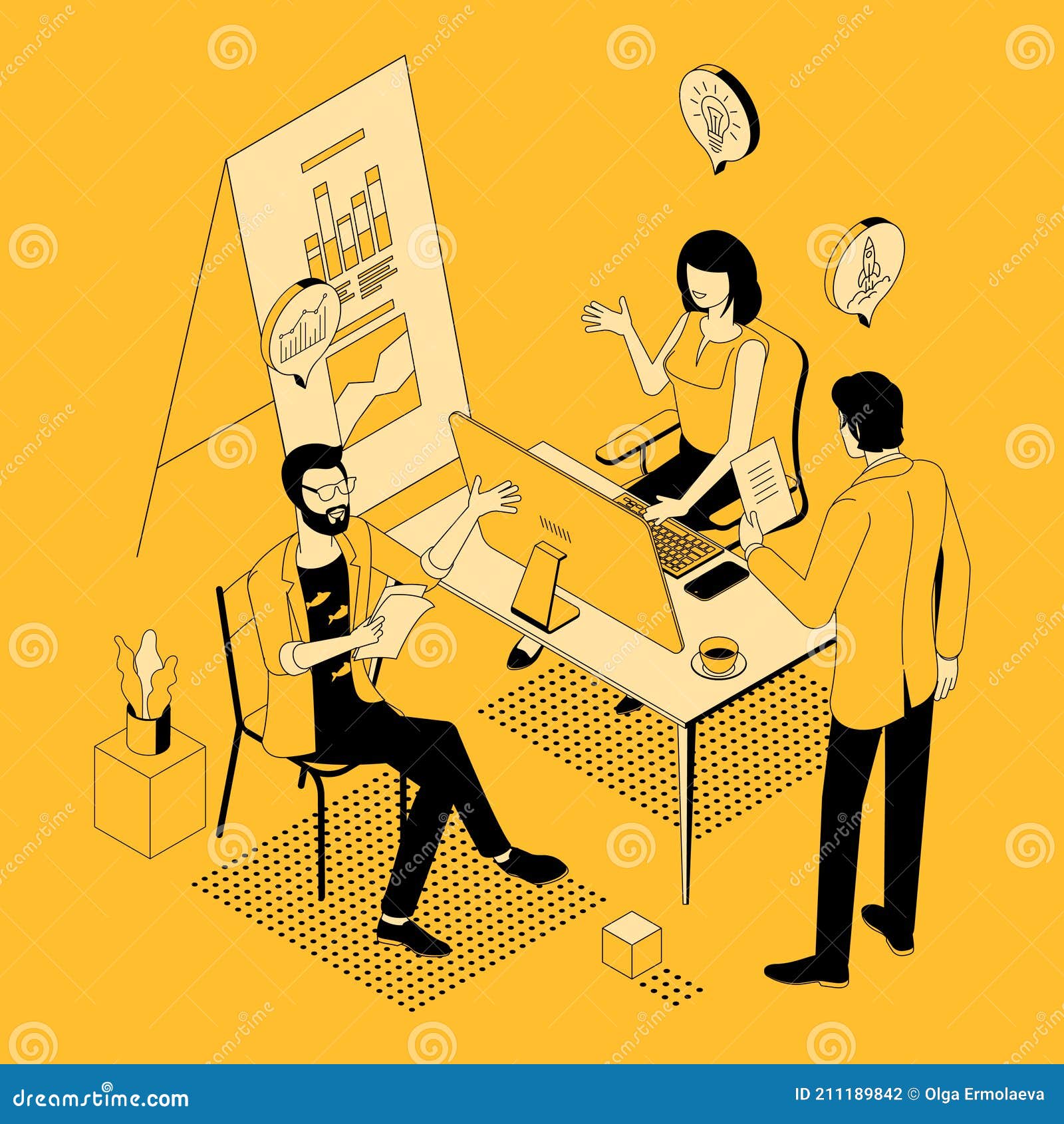 Teamwork Effective Cooperation Cartoon Vector | CartoonDealer.com ...