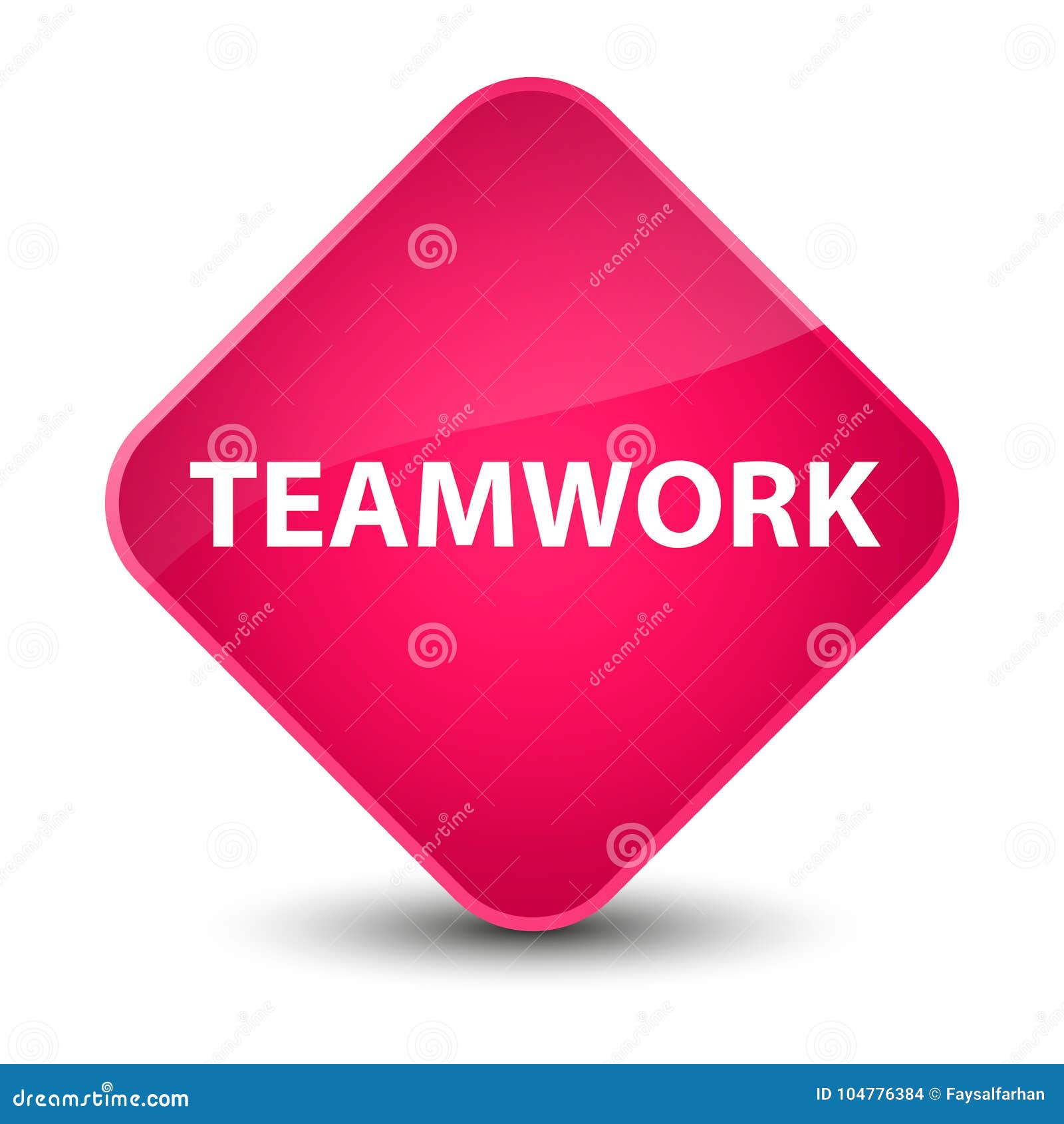 Teamwork Elegant Pink Diamond Button Stock Illustration - Illustration ...