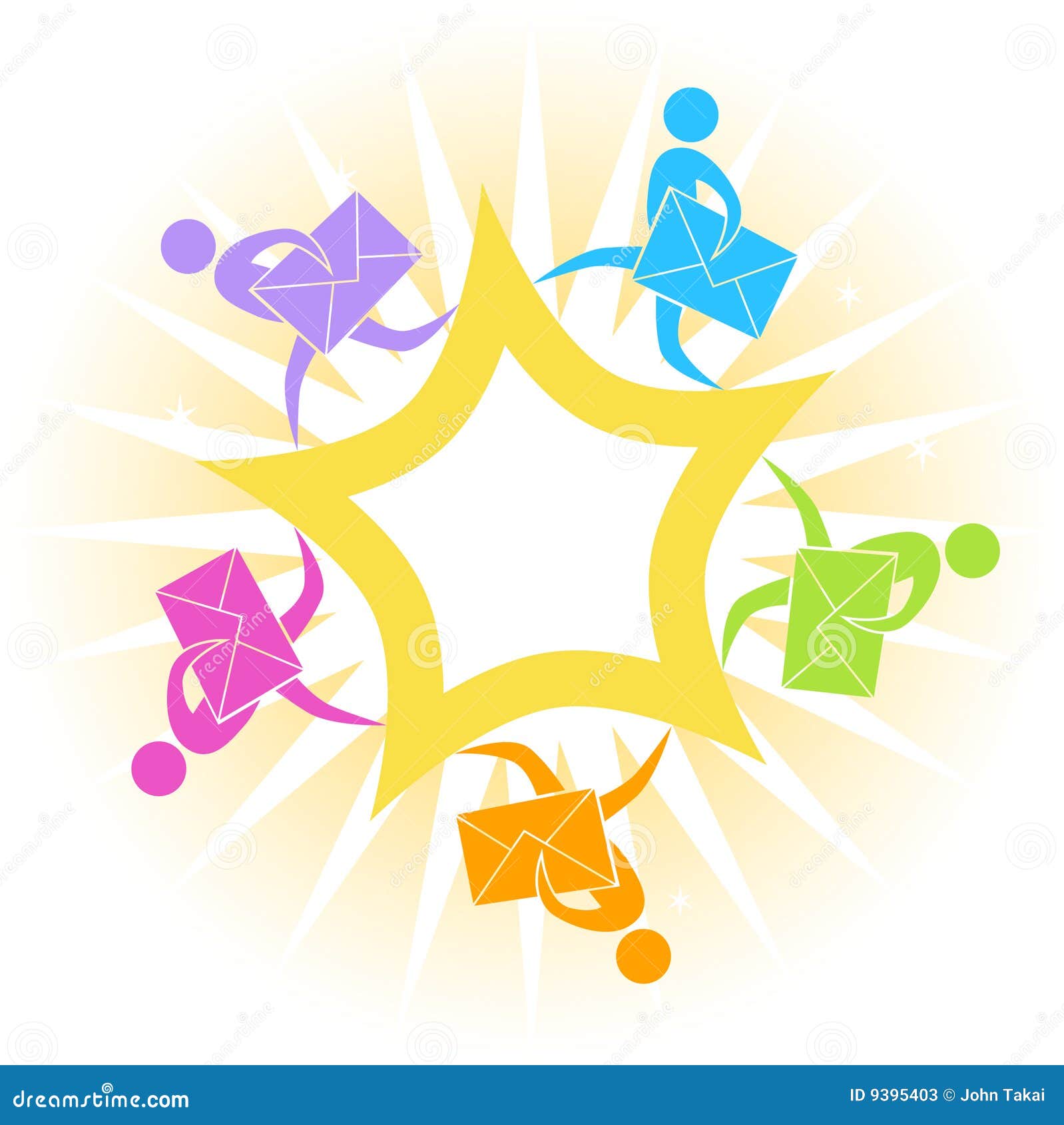 Teamwork Email stock vector. Illustration of corporate - 9395403